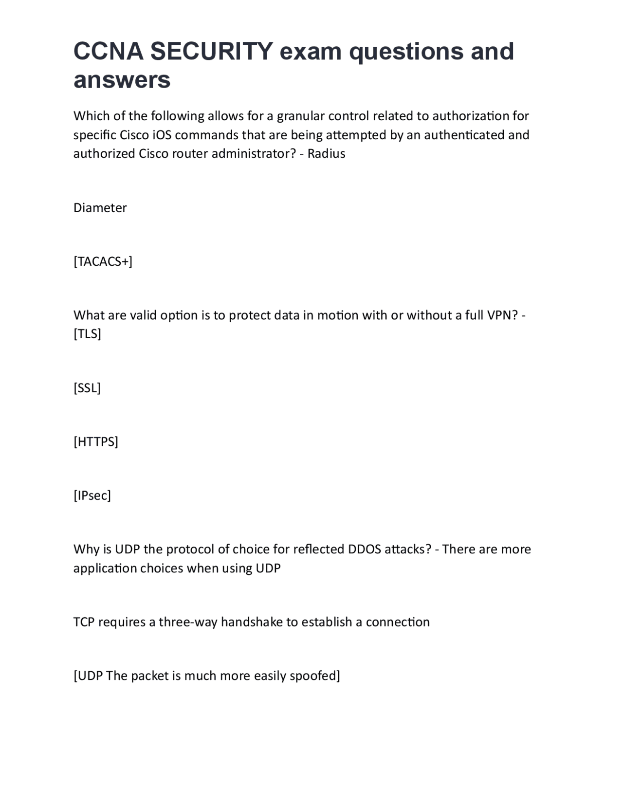 CCNA SECURITY exam questions and answers | Exams Cybercrime, Cybersecurity and Data Privacy ...