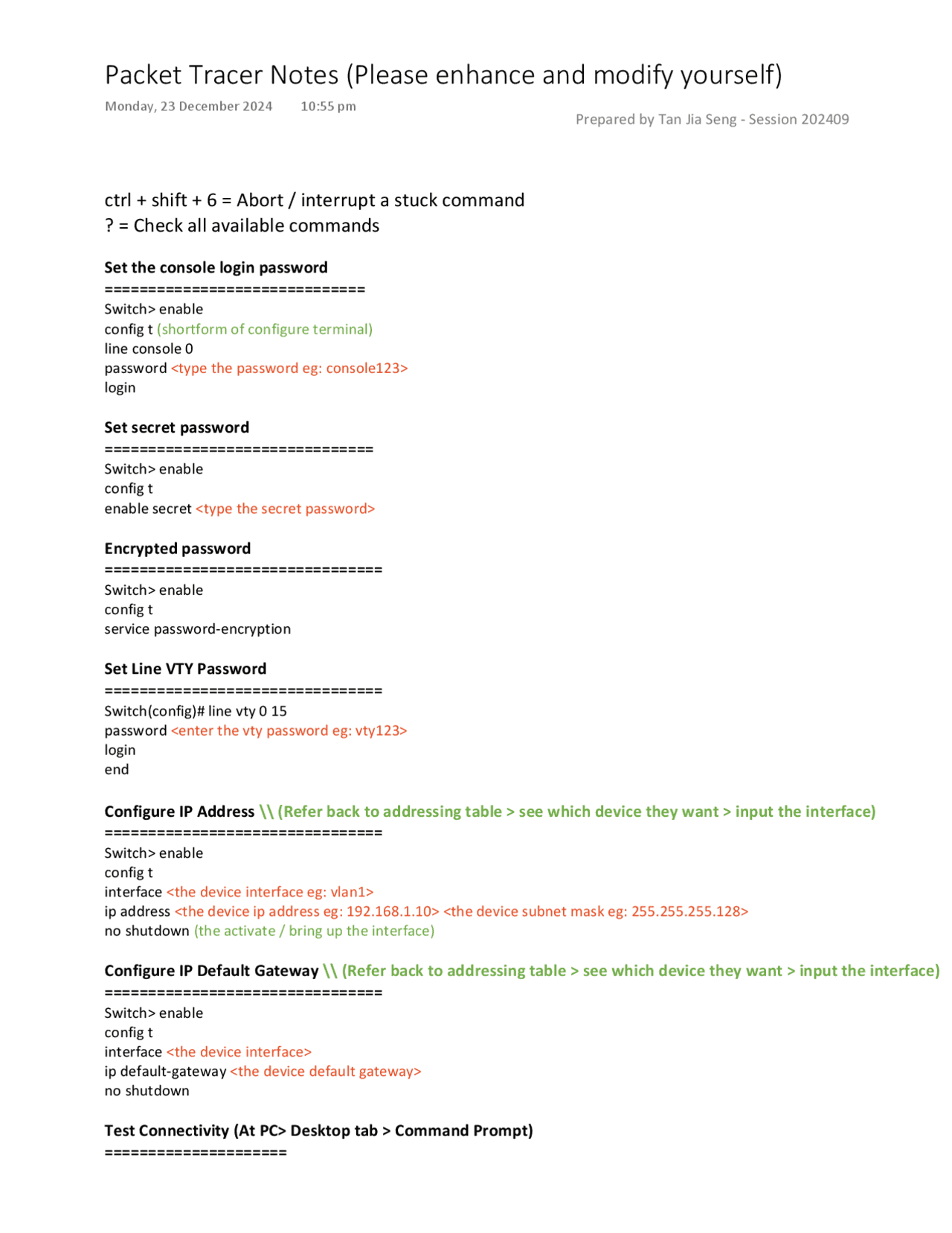 Packet Tracer/Cisco Cheat Sheet, Cheat Sheet of Network Technologies and TCP/IP | Cheat Sheet ...