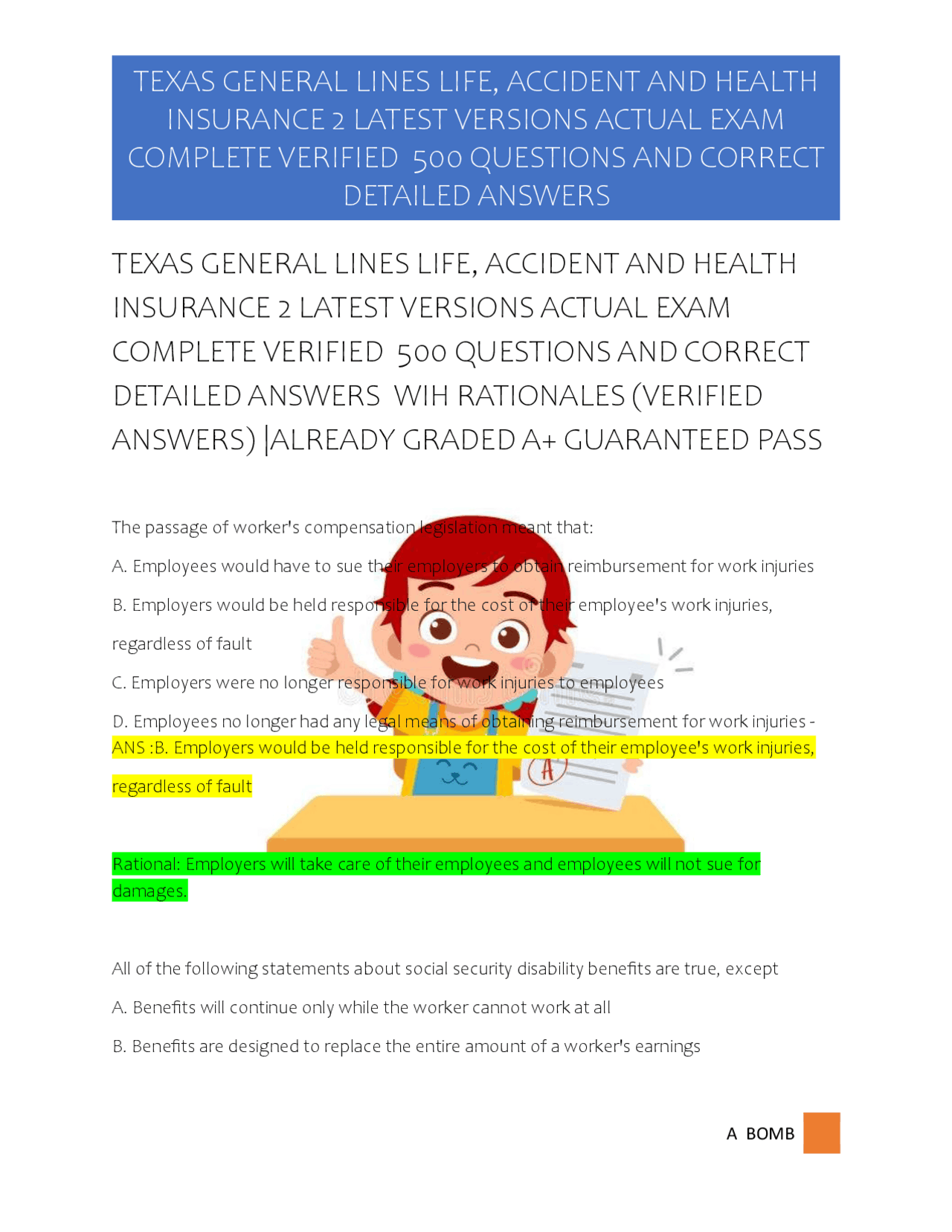 TEXAS GENERAL LINES LIFE, ACCIDENT AND HEALTH INSURANCE 2 LATEST ...