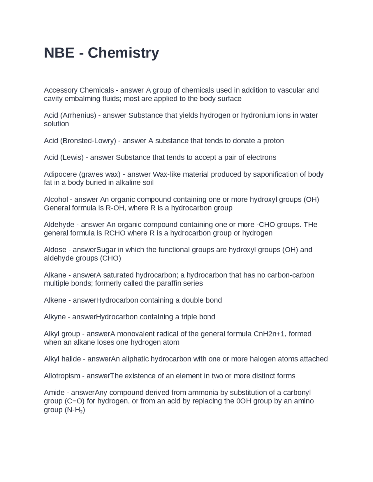 Glossary of Chemistry Terms: Definitions and Explanations for Students ...