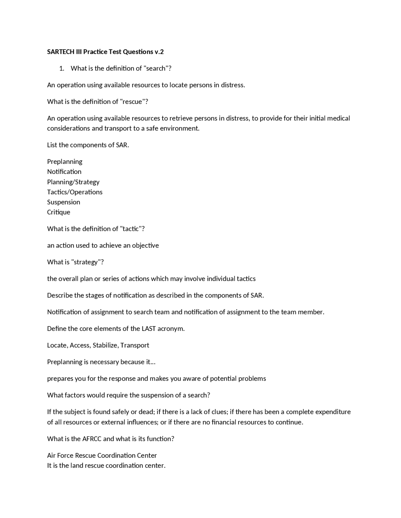 SARTECH III PRACTICE TEST QUESTIONS AND CORRECT ANSWERS | Exams ...
