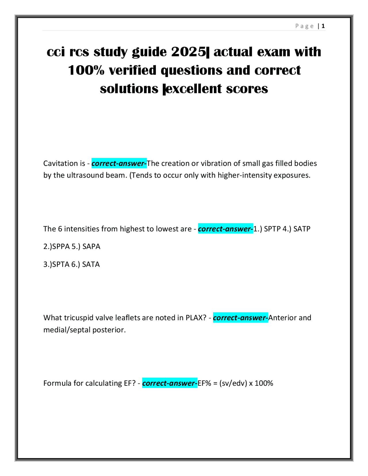 CCI RCS study guide 2025| actual exam with 100% verified questions and ...