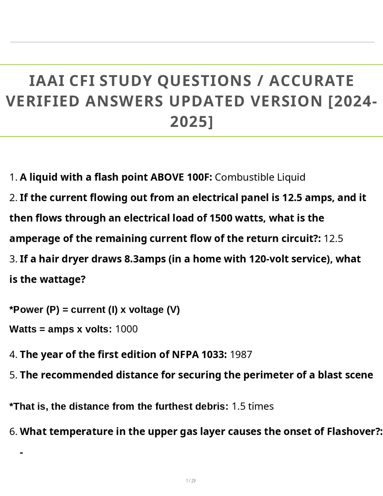 IAAI CFI STUDY QUESTIONS / ACCURATE VERIFIED ANSWERS UPDATED VERSION ...