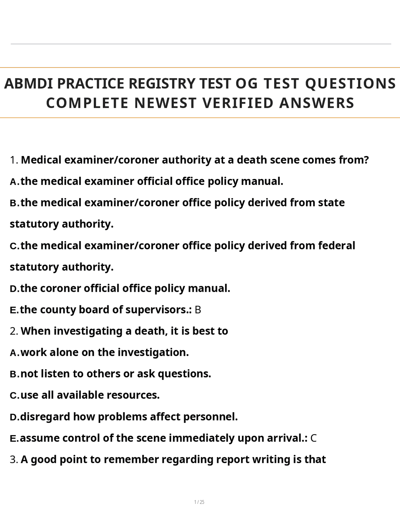 ABMDI PRACTICE REGISTRY TEST OG TEST QUESTIONS COMPLETE NEWEST VERIFIED ...