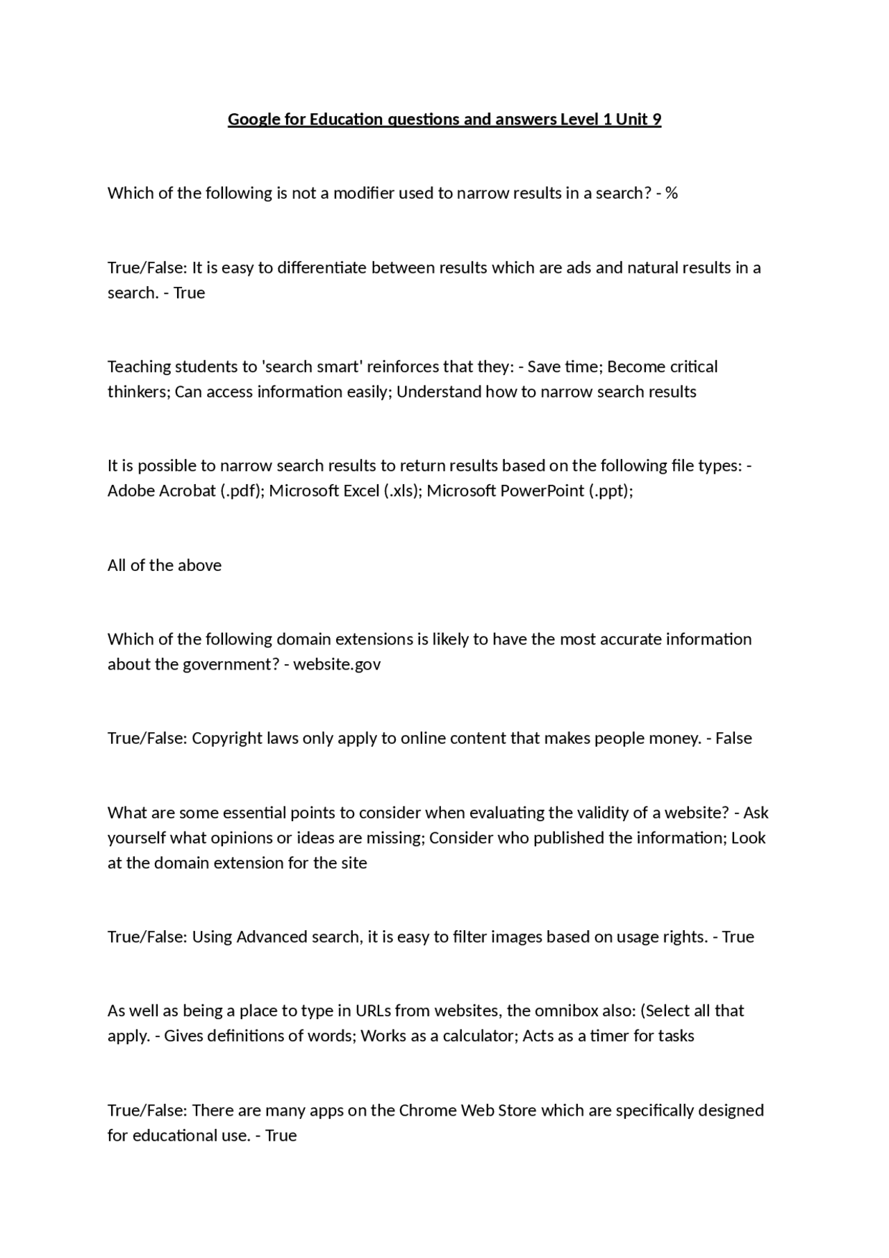 Google for Education: Essential Digital Literacy Skills | Exams ...