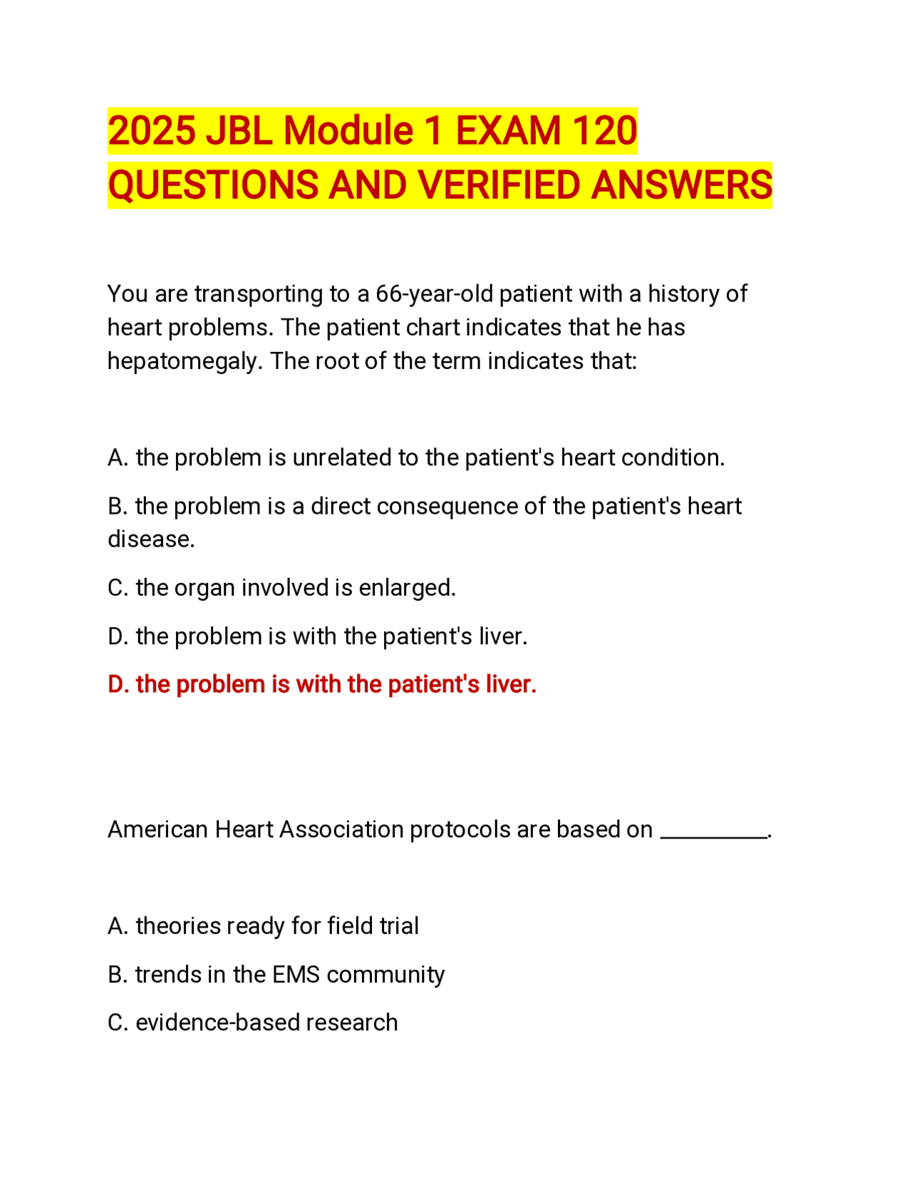 2025 JBL Module 1 EXAM 120 QUESTIONS AND VERIFIED ANSWERS. | Exams ...