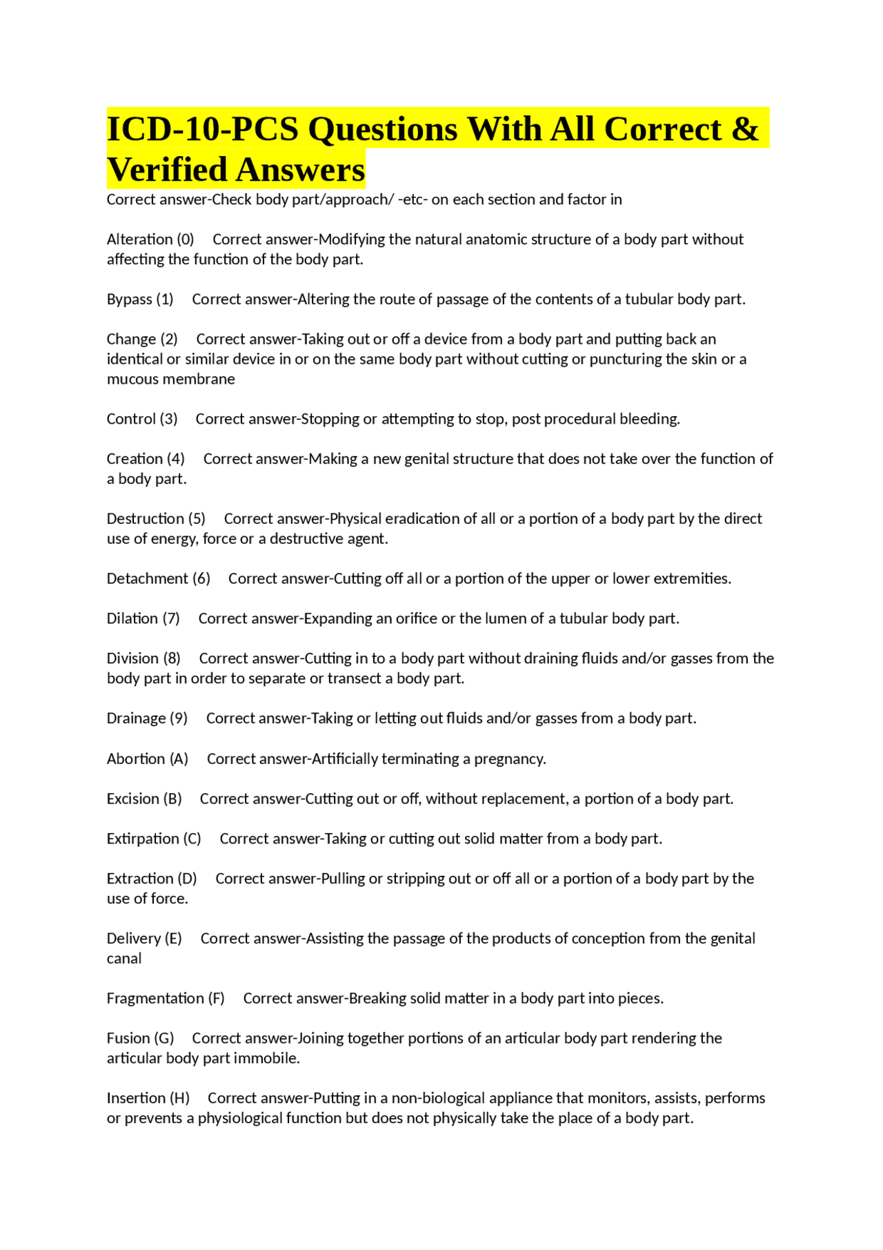 ICD-10-PCS Coding: Comprehensive Q&A and Guide | Exams Communication ...