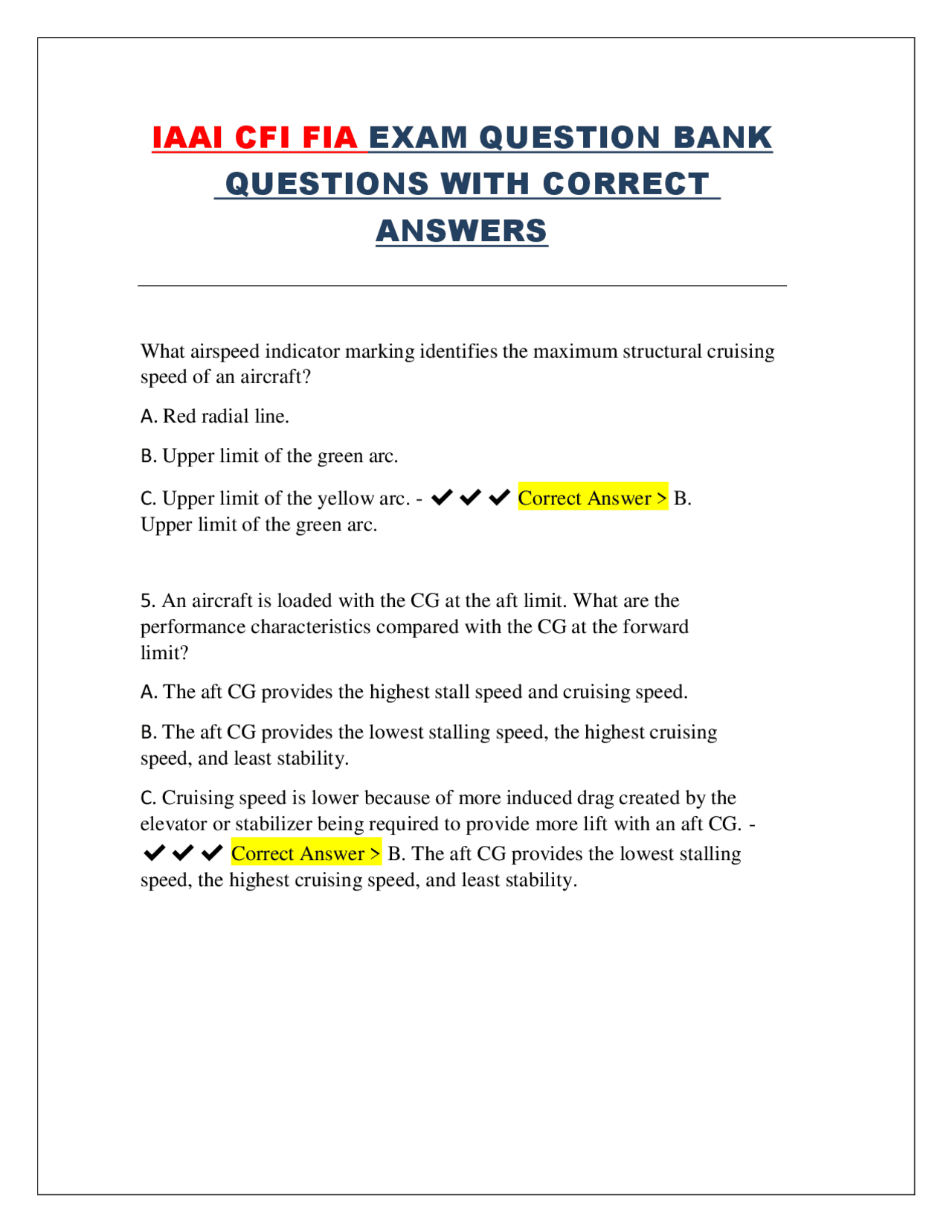 IAAI CFI/FIA Exam – Question Bank with Correct Answers – Complete Exam ...