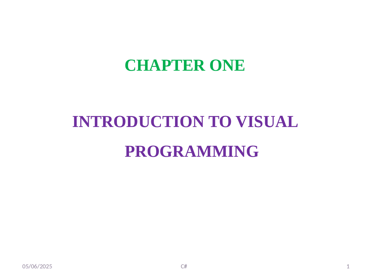 Visual Programming Using C Lecture Notes Programming Languages Docsity