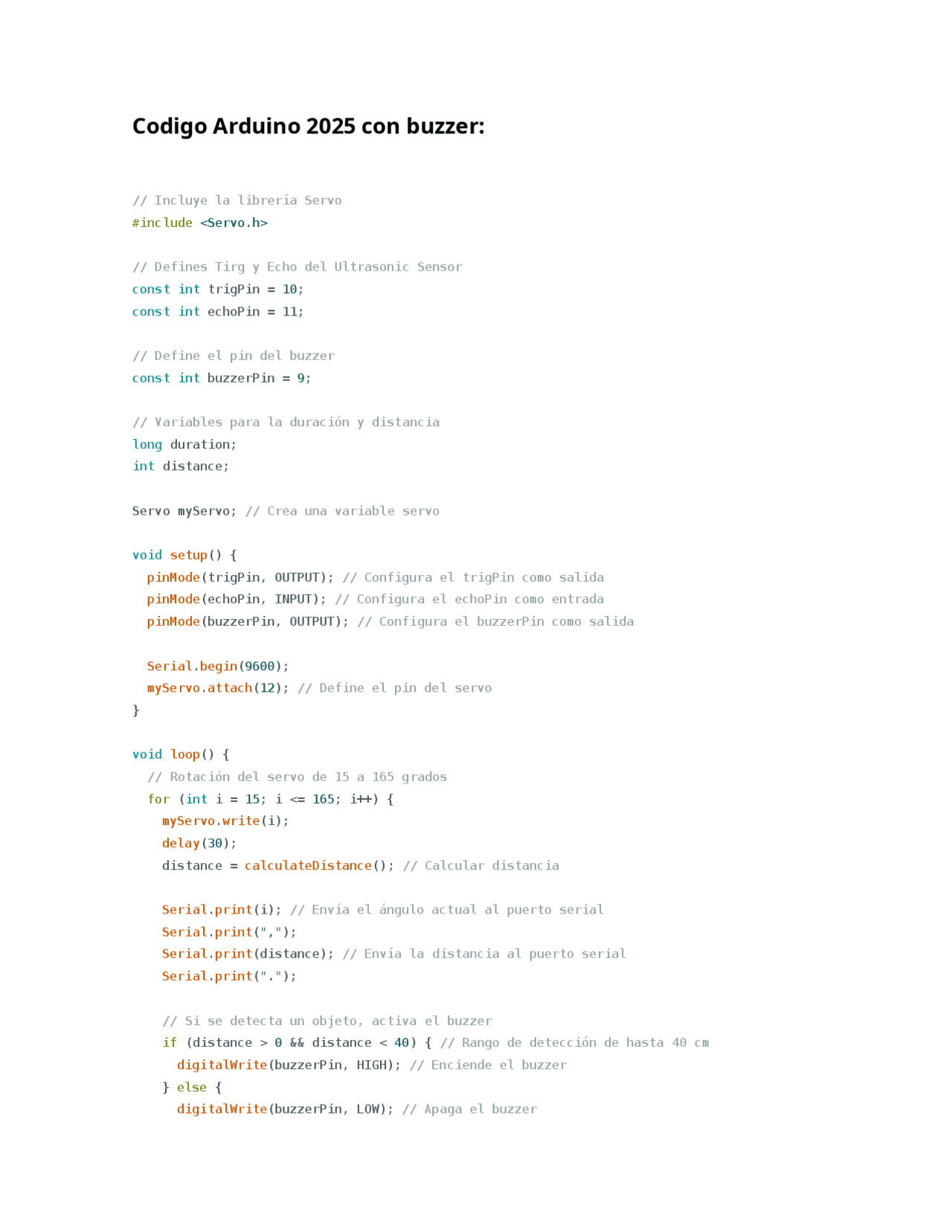 codes radar and buzzer | Study Guides, Projects, Research Law | Docsity