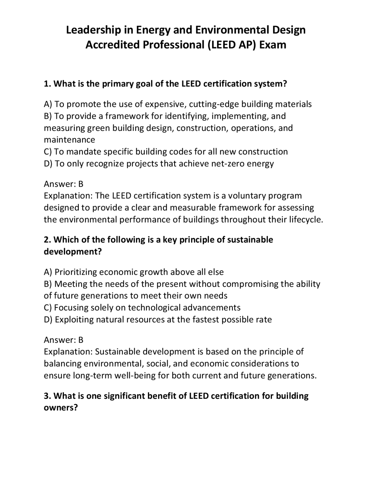 Leadership in Energy and Environmental Design Accredited Professional ...