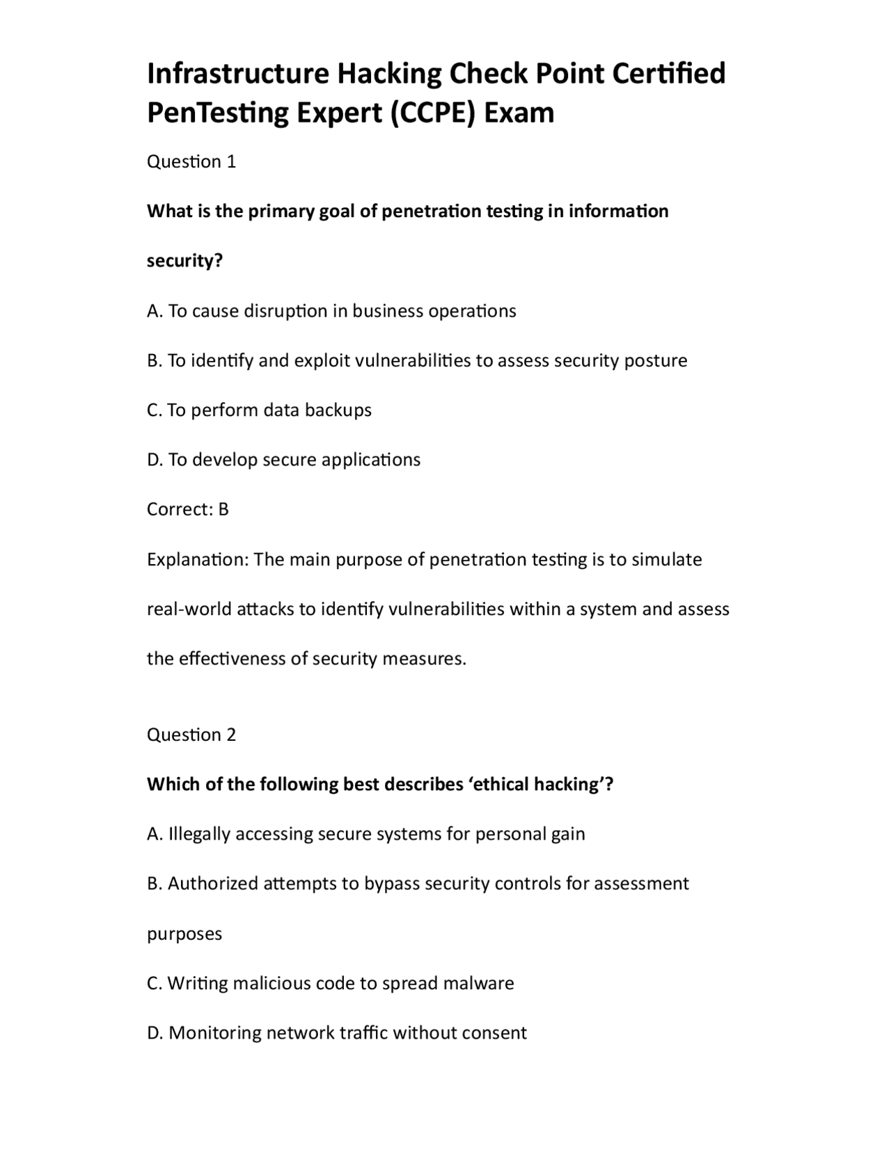 Infrastructure Hacking Check Point Certified PenTesting Expert (CCPE ...