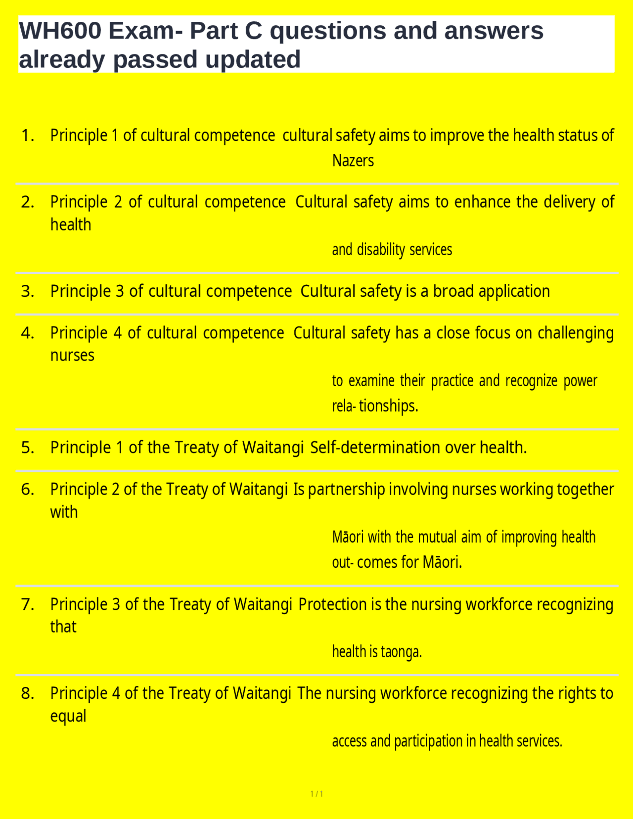 WH600 Exam- Part C questions and answers already passed updated.docx ...