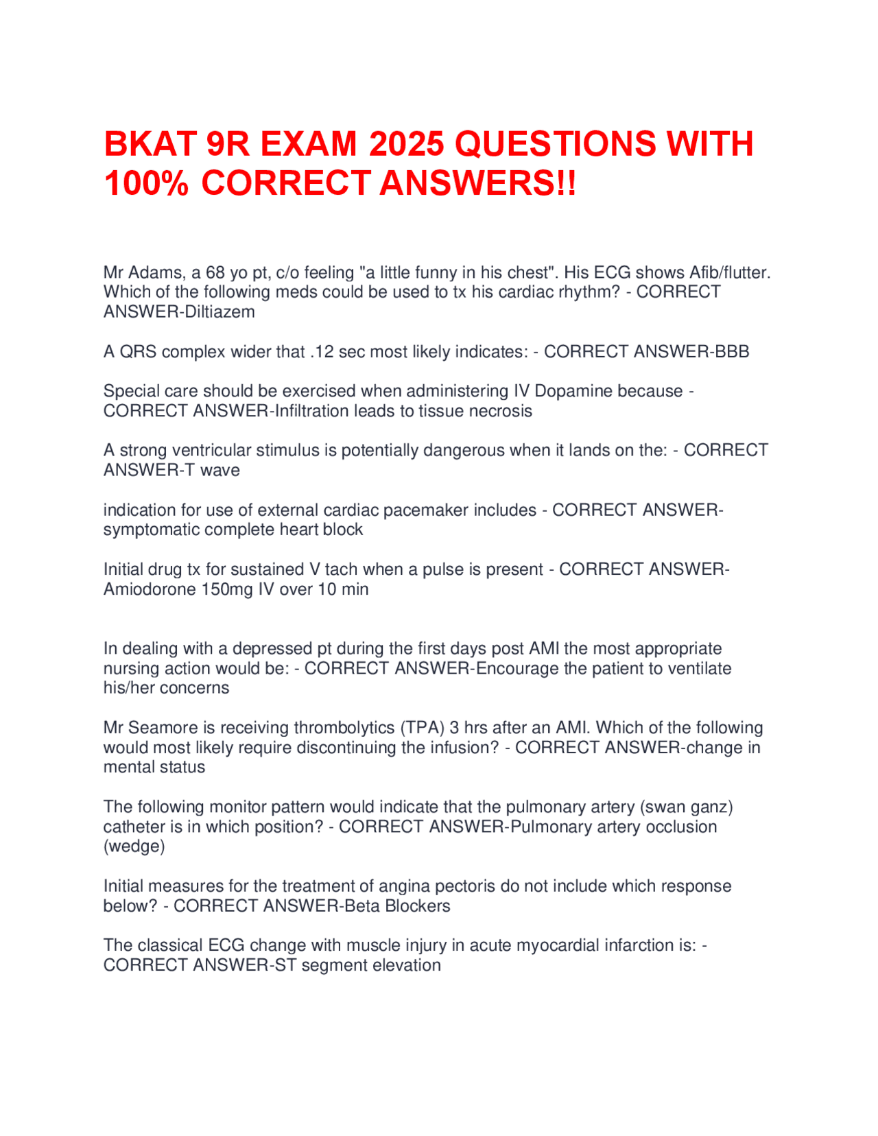 BKAT 9R EXAM 2025 QUESTIONS WITH 100% CORRECT ANSWERS!! | Exams ...