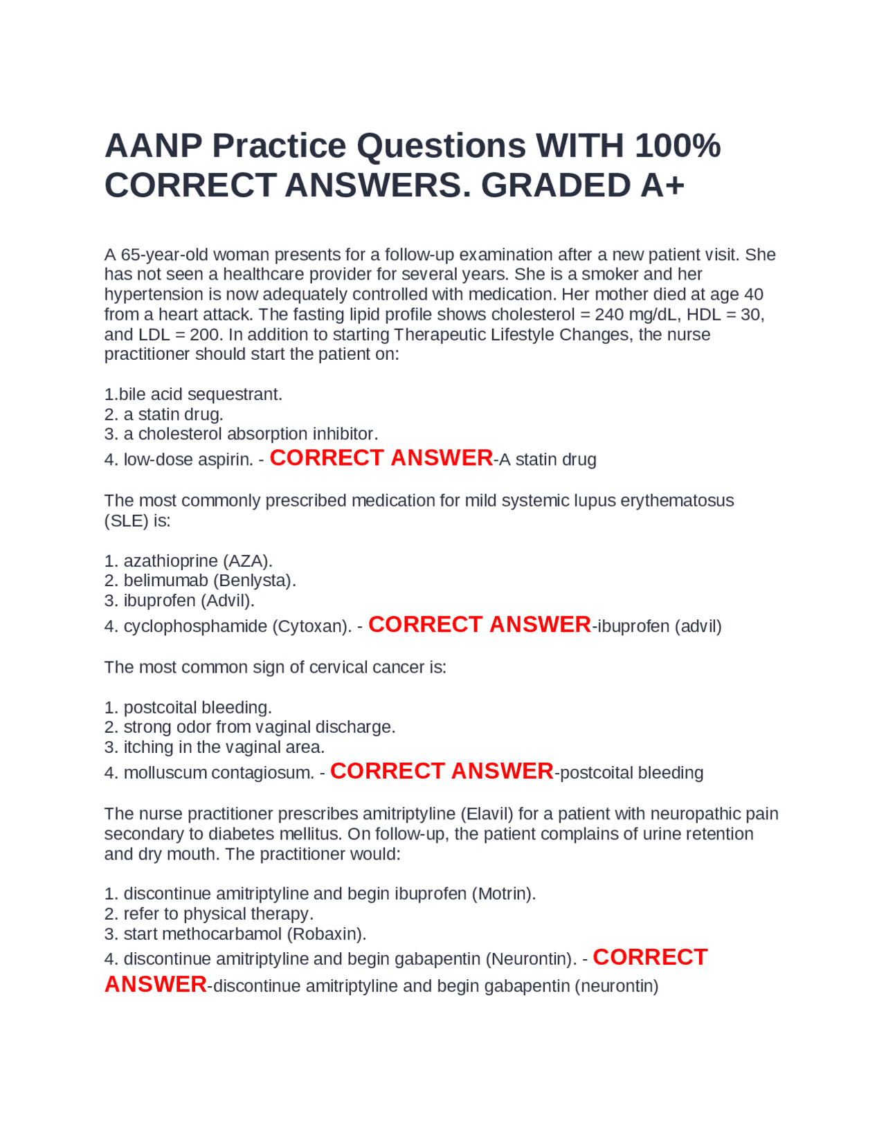 AANP Practice Questions: Medical Cases & MCQs for Professionals | Exams ...