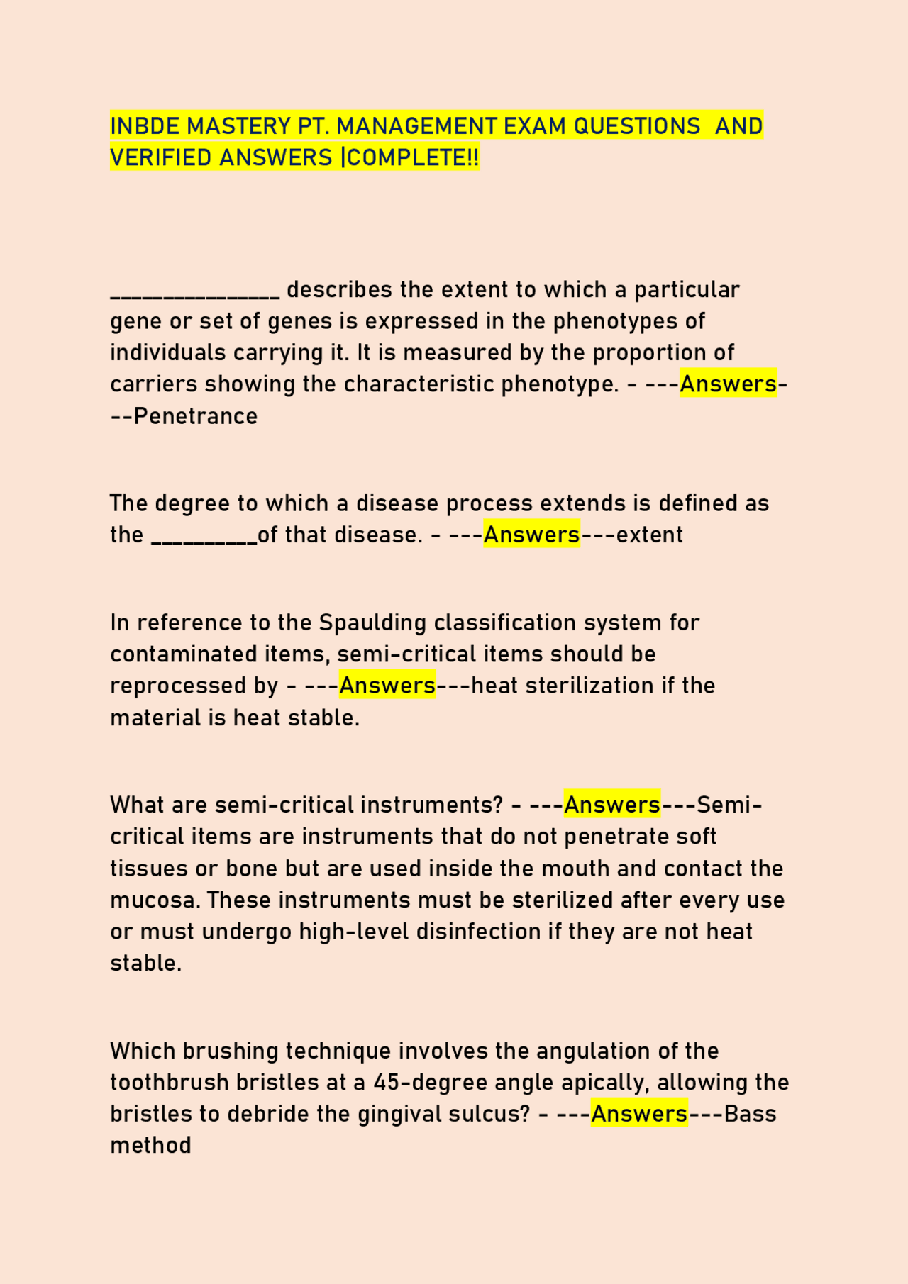 INBDE Mastery: Practice Questions and Answers for Dental Exams | Exams ...