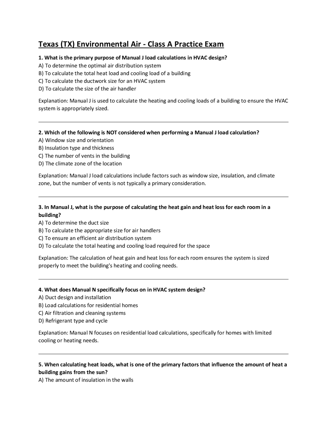 Texas (TX) Environmental Air - Class B Practice Exam | Exams Technology ...