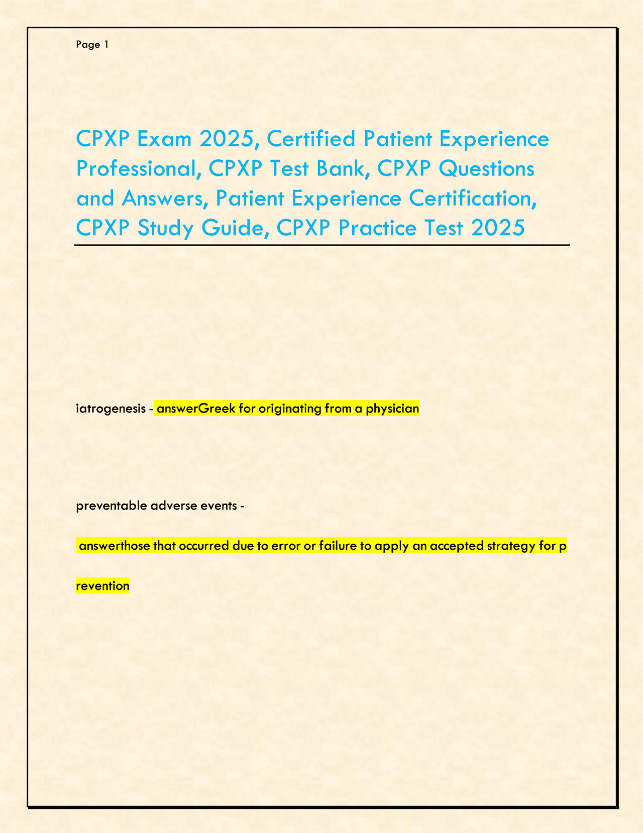 CPXP Exam 2025 UPDATE/PRACTICE QUESTIONS AND CORRECT VERIFIED ANSWERS ...