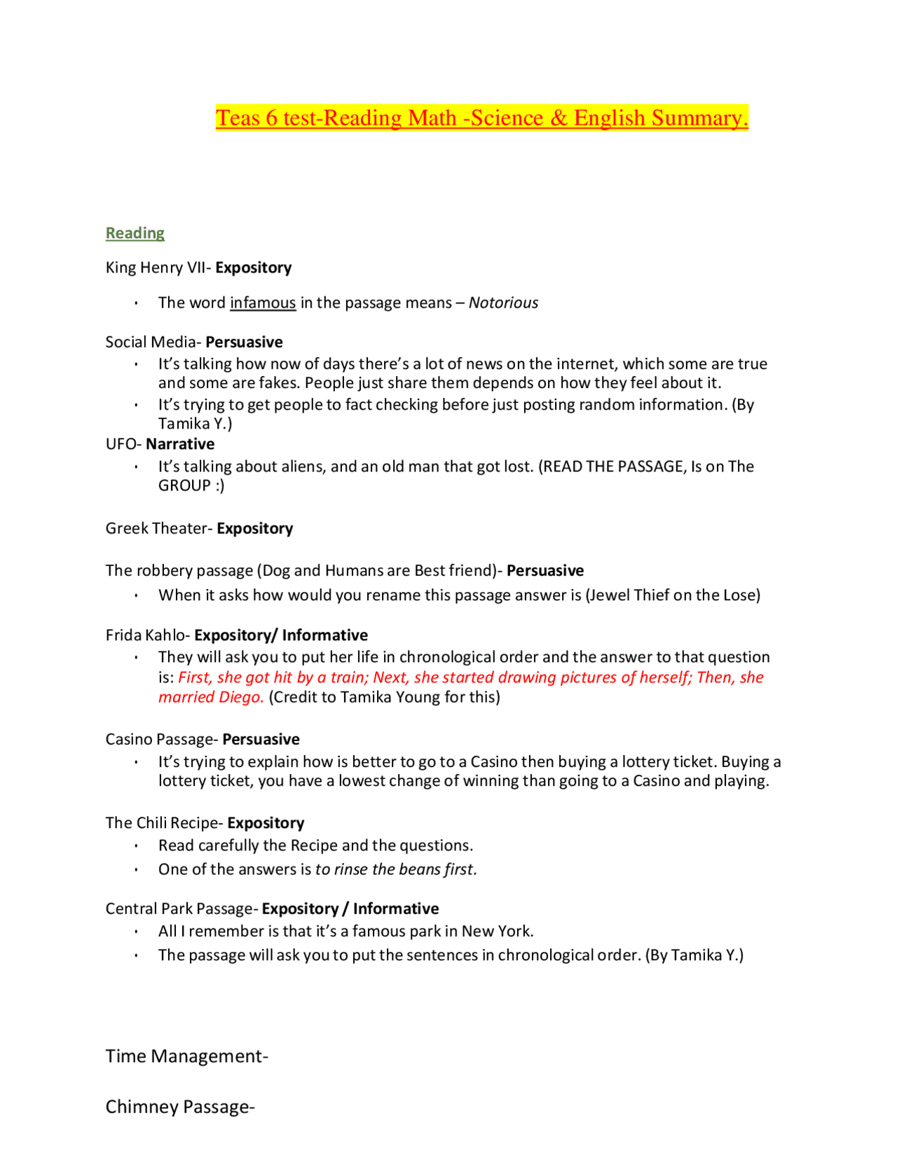 Teas 6 test-Reading Math -Science & English Summary. | Exams Nursing ...