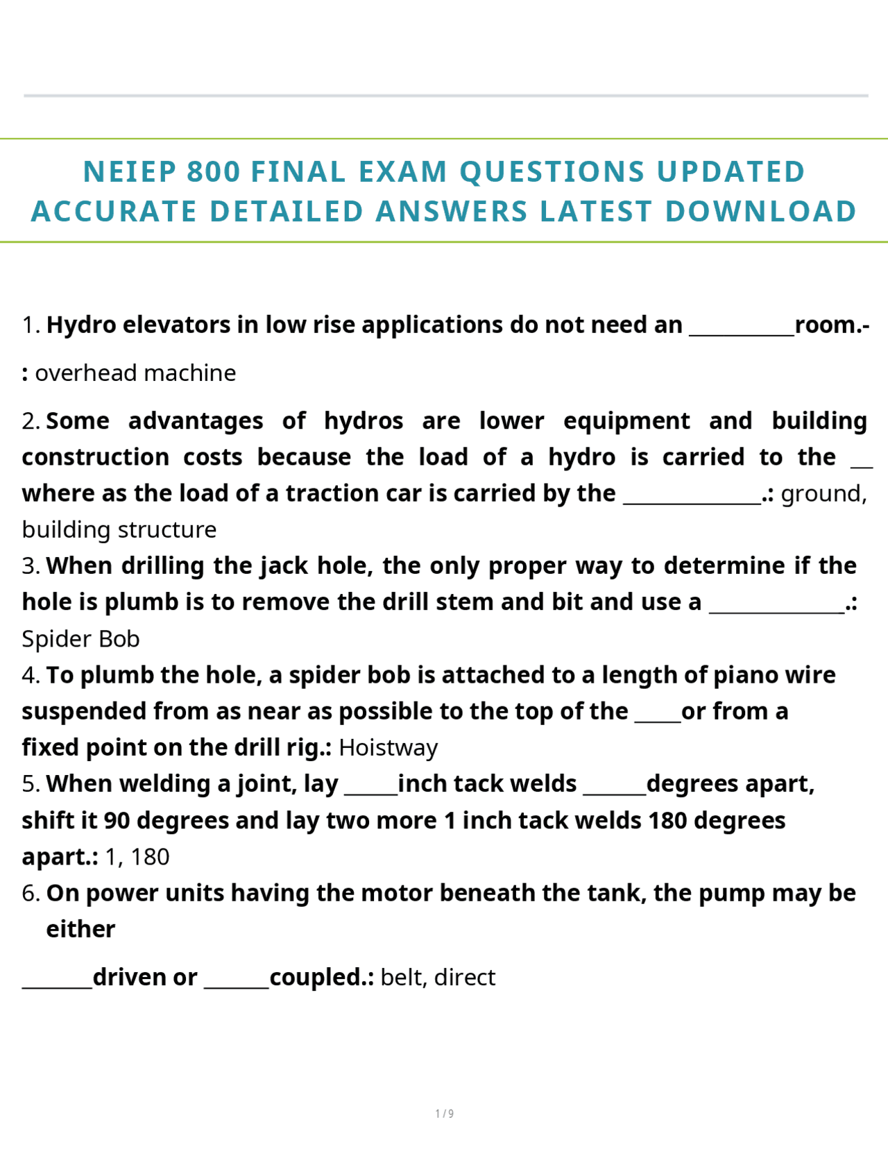 NEIEP 800 FINAL EXAM QUESTIONS UPDATED ACCURATE DETAILED ANSWERS LATEST ...
