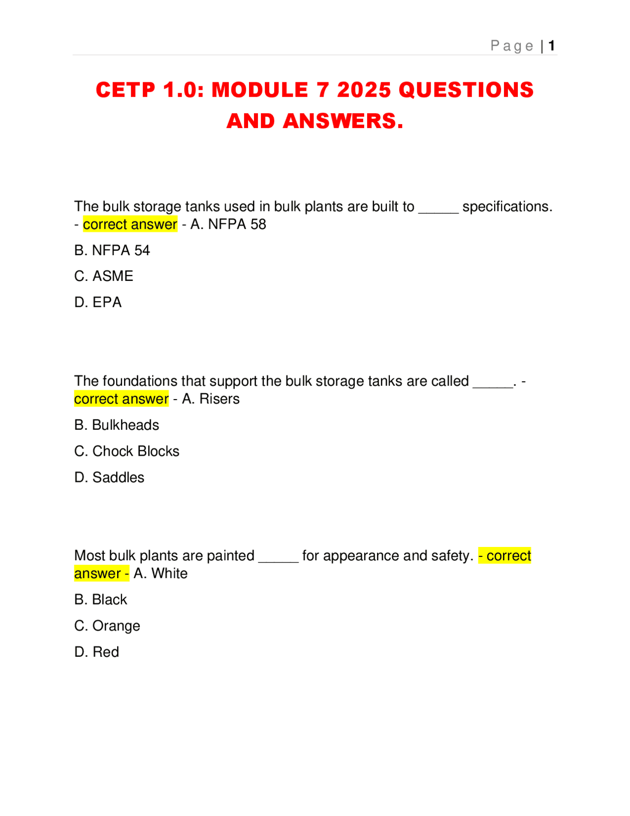 CETP 1.0: MODULE 7 2025 QUESTIONS AND ANSWERS. | Exams Advanced ...