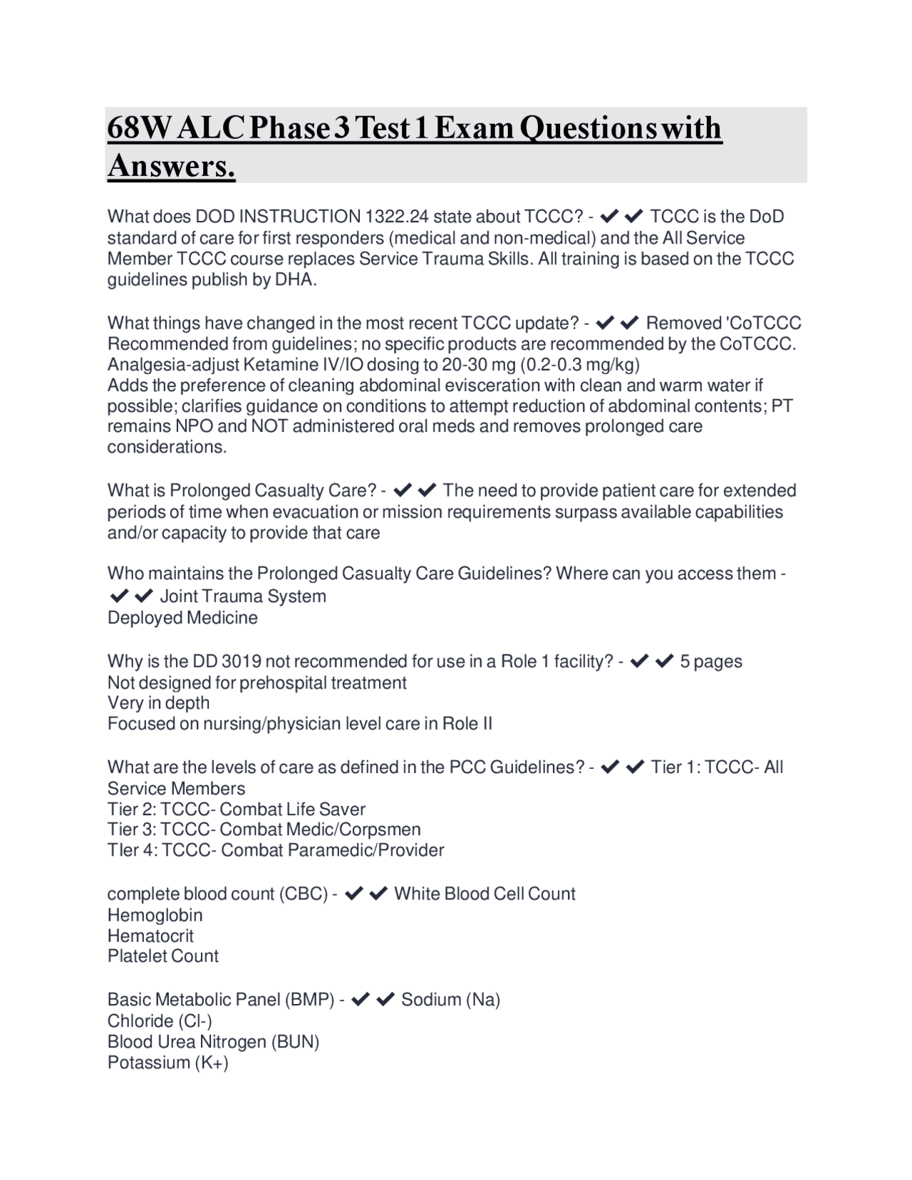 68W ALC Phase 3 Test 1 Exam Questions with Answers. | Exams Social Work ...
