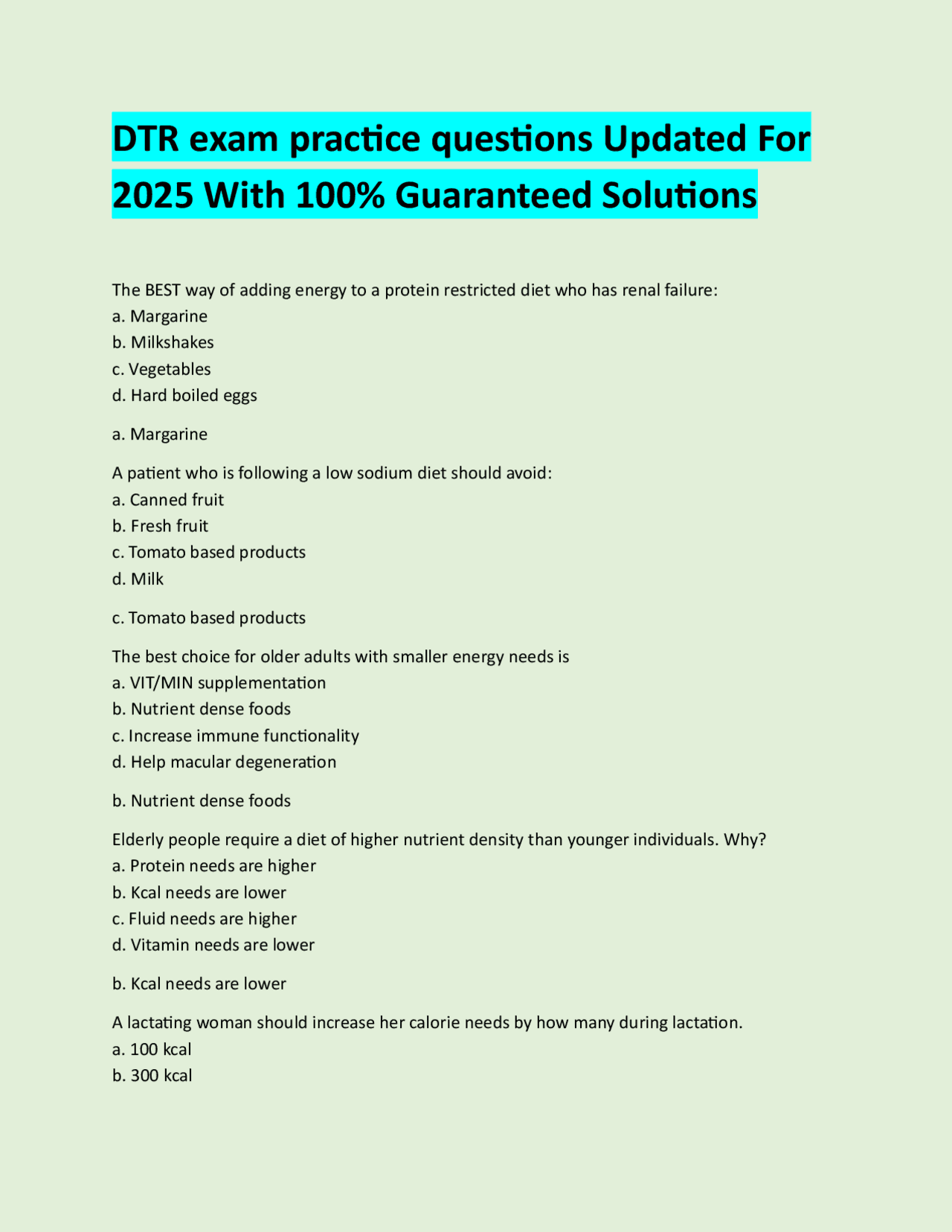 DTR exam practice questions Updated For 2025 With 100% Guaranteed ...