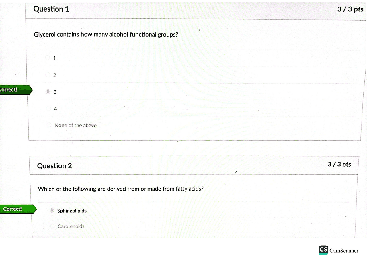 PORTAGE Module 5 exam CHEM 212 biochemistry with lab (Prof. Rodney ...