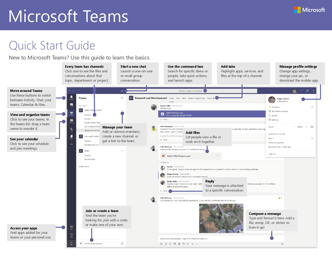 Teams Cheat sheet - Quick starter guide | Cheat Sheet Technology | Docsity