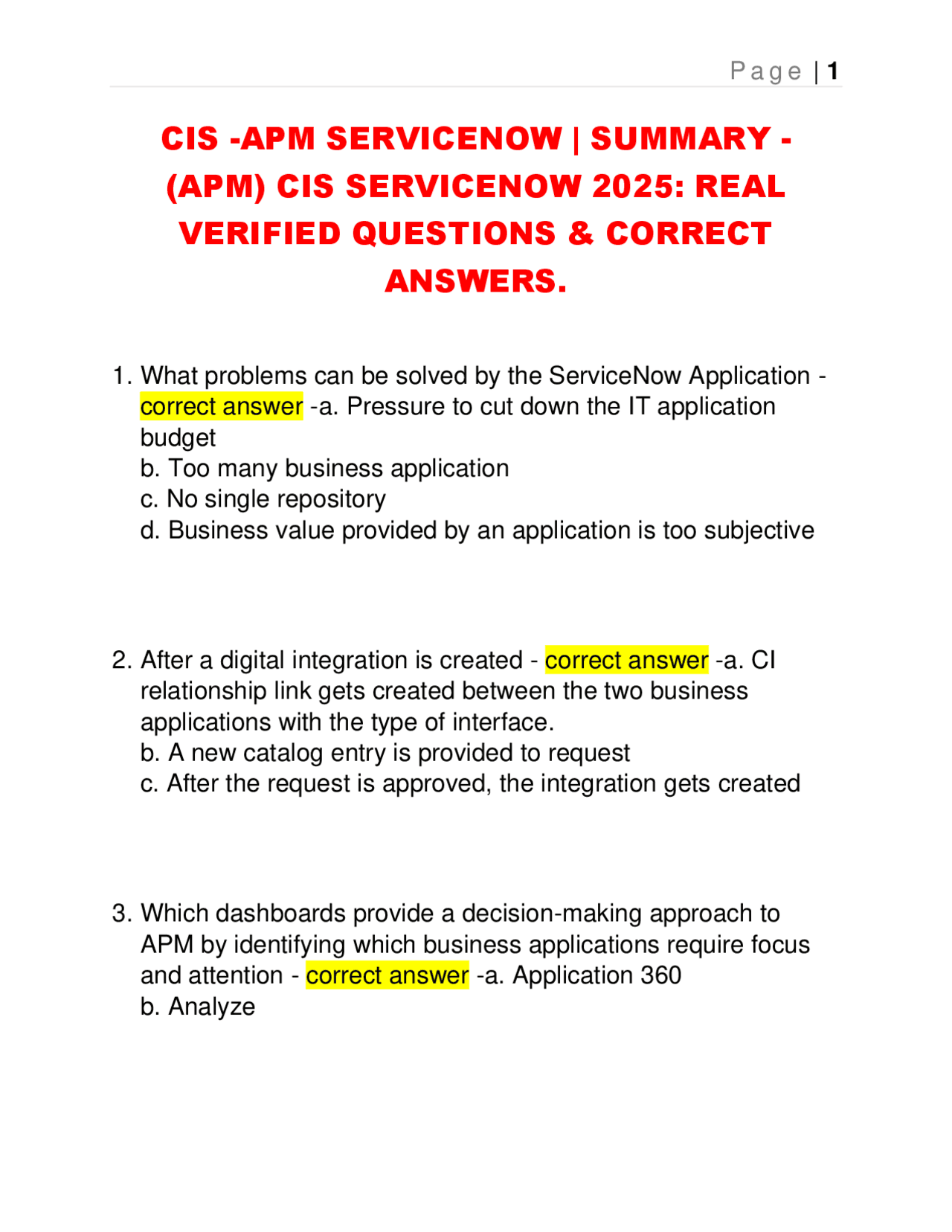 ServiceNow APM: Verified Questions and Answers for IT Professionals ...