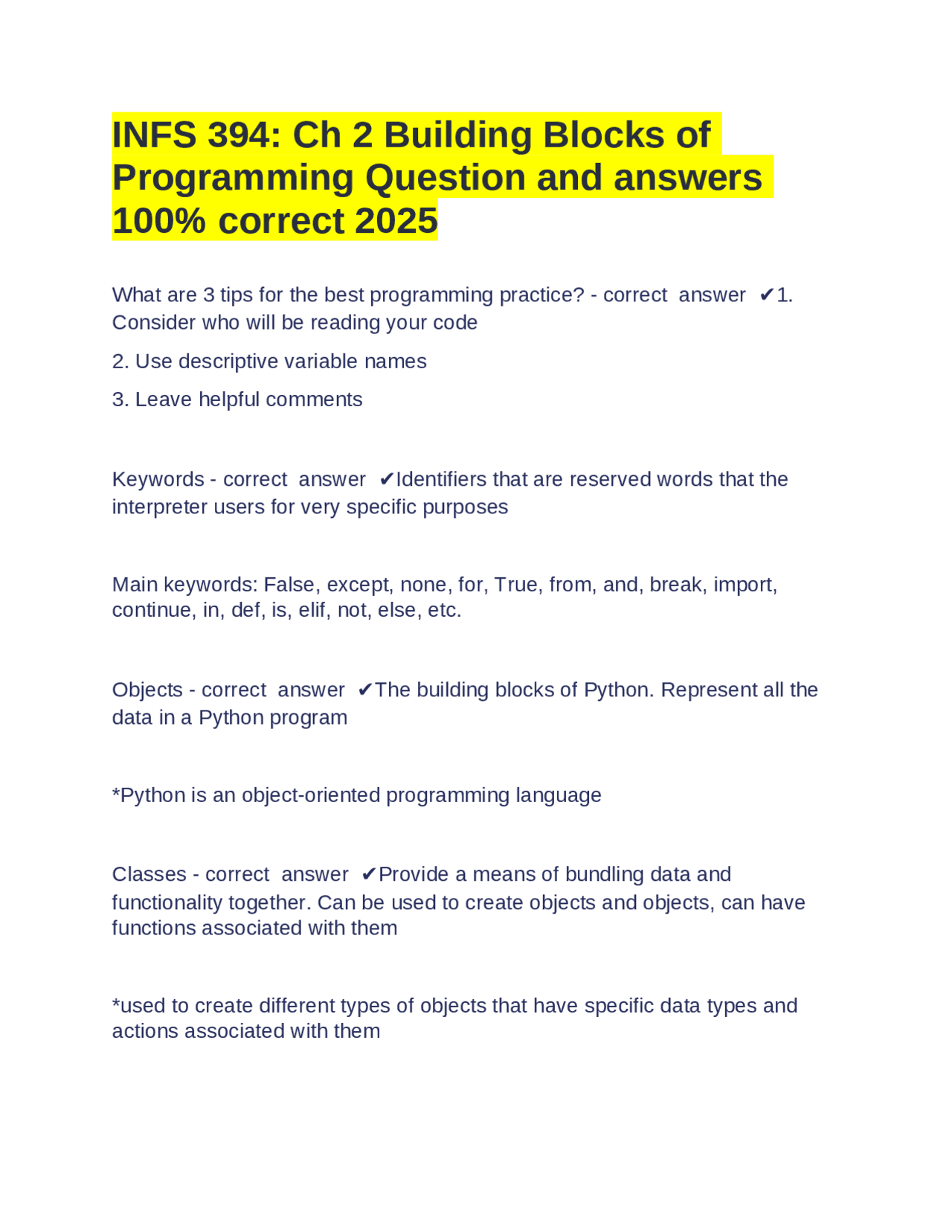 Python Programming Fundamentals: Q&A for Beginners | Exams Nursing ...