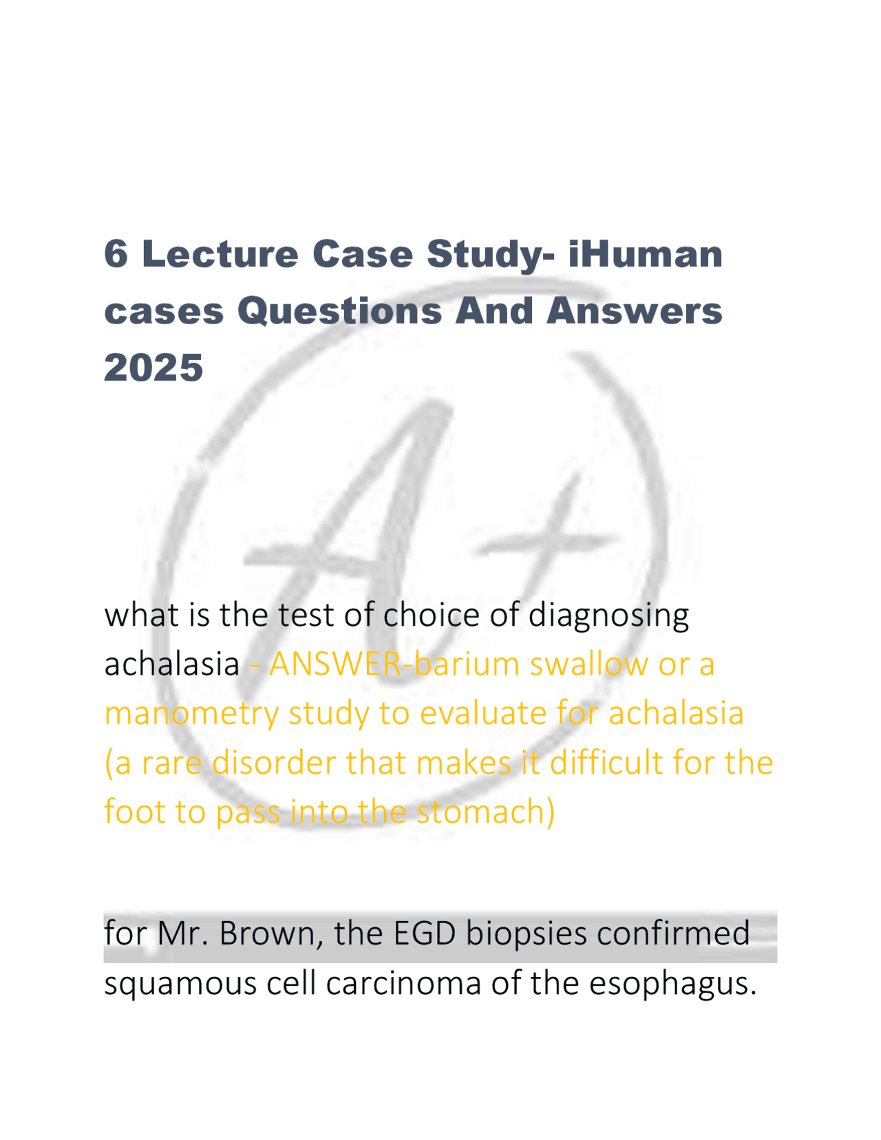 6 Lecture Case Study- iHuman cases Questions And Answers 2025 | Study ...