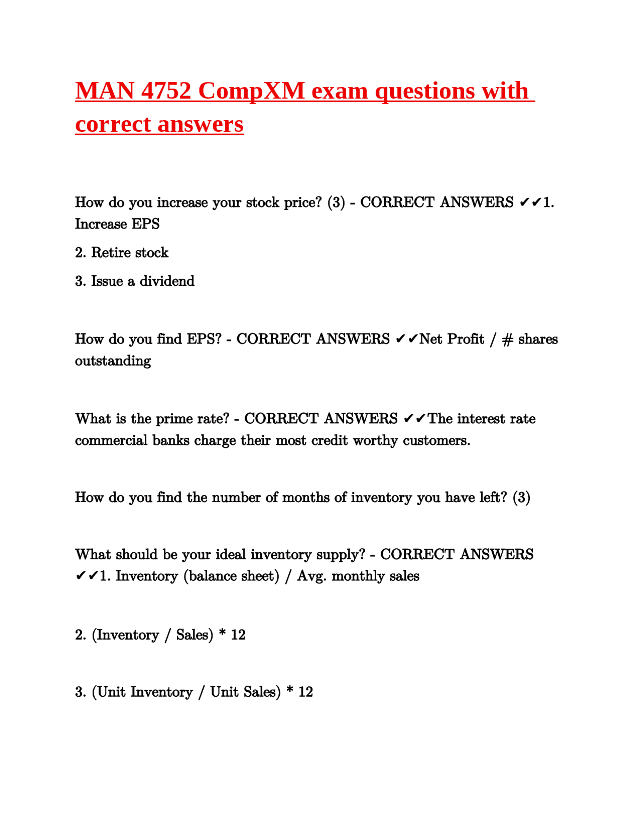 MAN 4752 CompXM exam questions with correct answers | Exams Supply ...