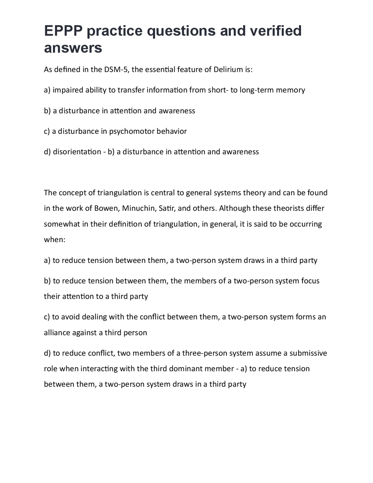 EPPP Practice Questions and Answers: Psychology Exam Prep | Exercises ...