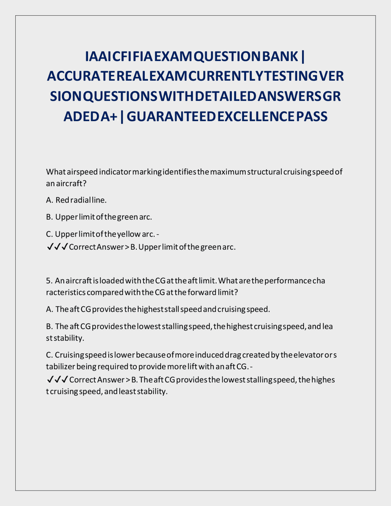 ACTUAL IAAI CFI EXAM 3 COMPLETE 50 REAL TEST QUESTIONS AND CORRECT ...