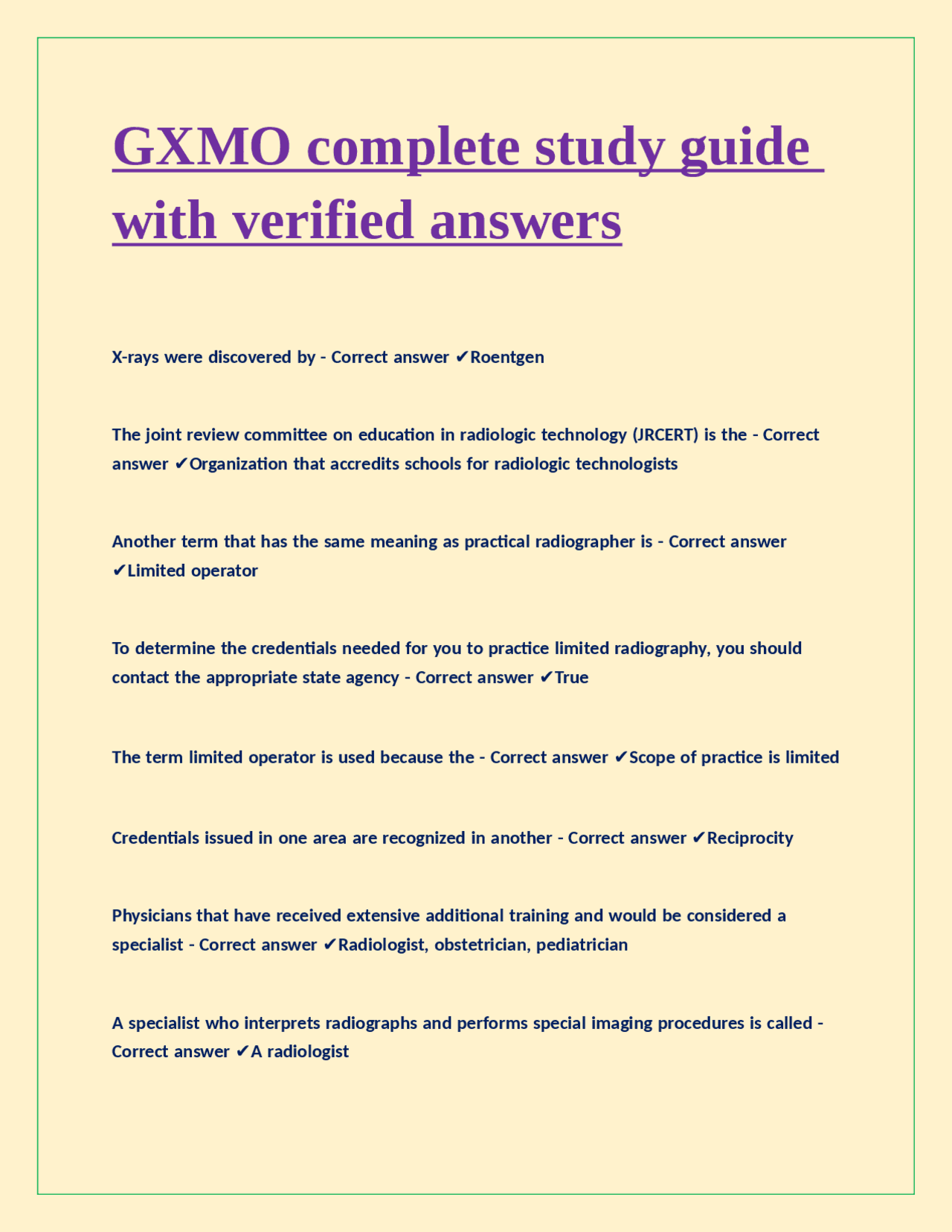 Radiography Study Guide: X-Ray Technology and Procedures | Exams ...