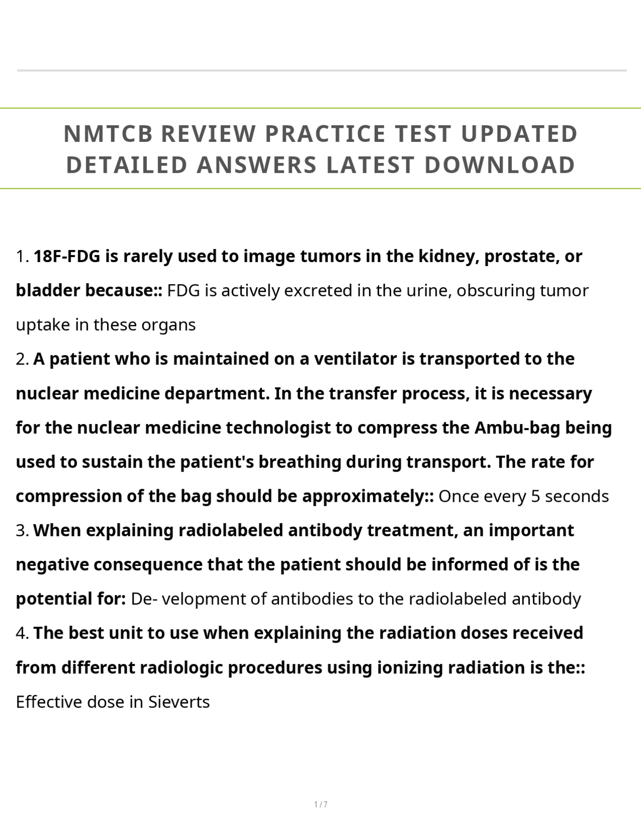 NMTCB REVIEW PRACTICE TEST UPDATED DETAILED ANSWERS LATEST DOWNLOAD ...