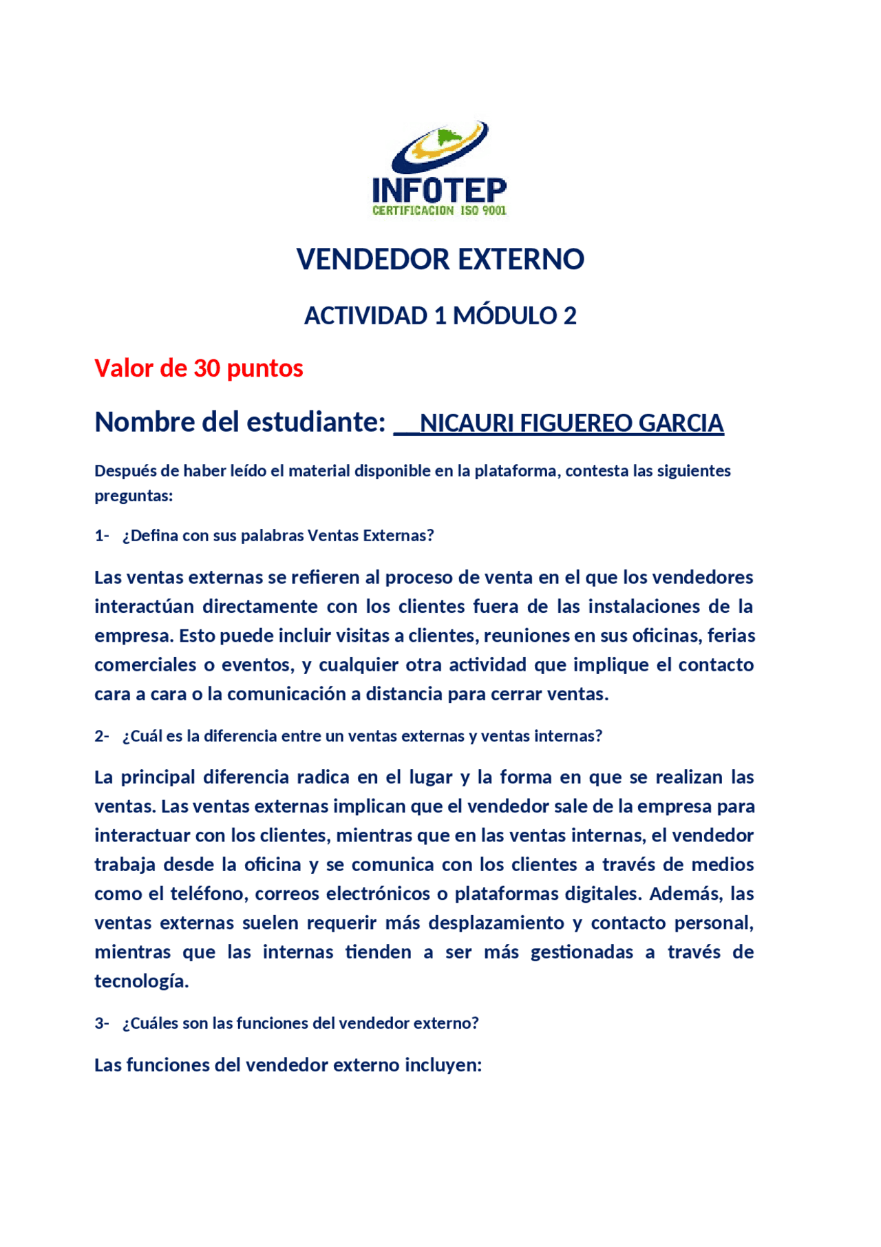 Ventas Externas: Conceptos Clave y Estrategias | Lecture notes ...