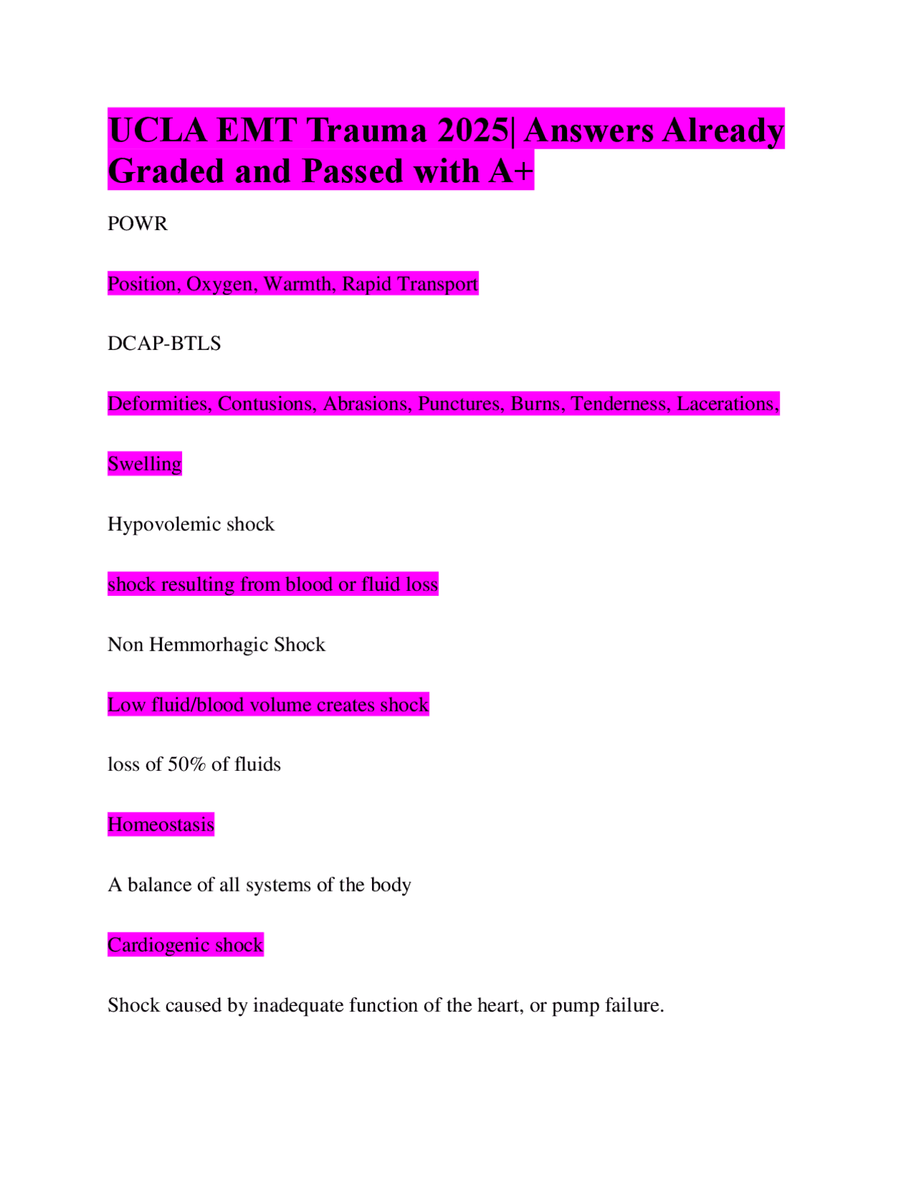 EMT Trauma Assessment and Treatment Guide: Key Concepts and Protocols ...