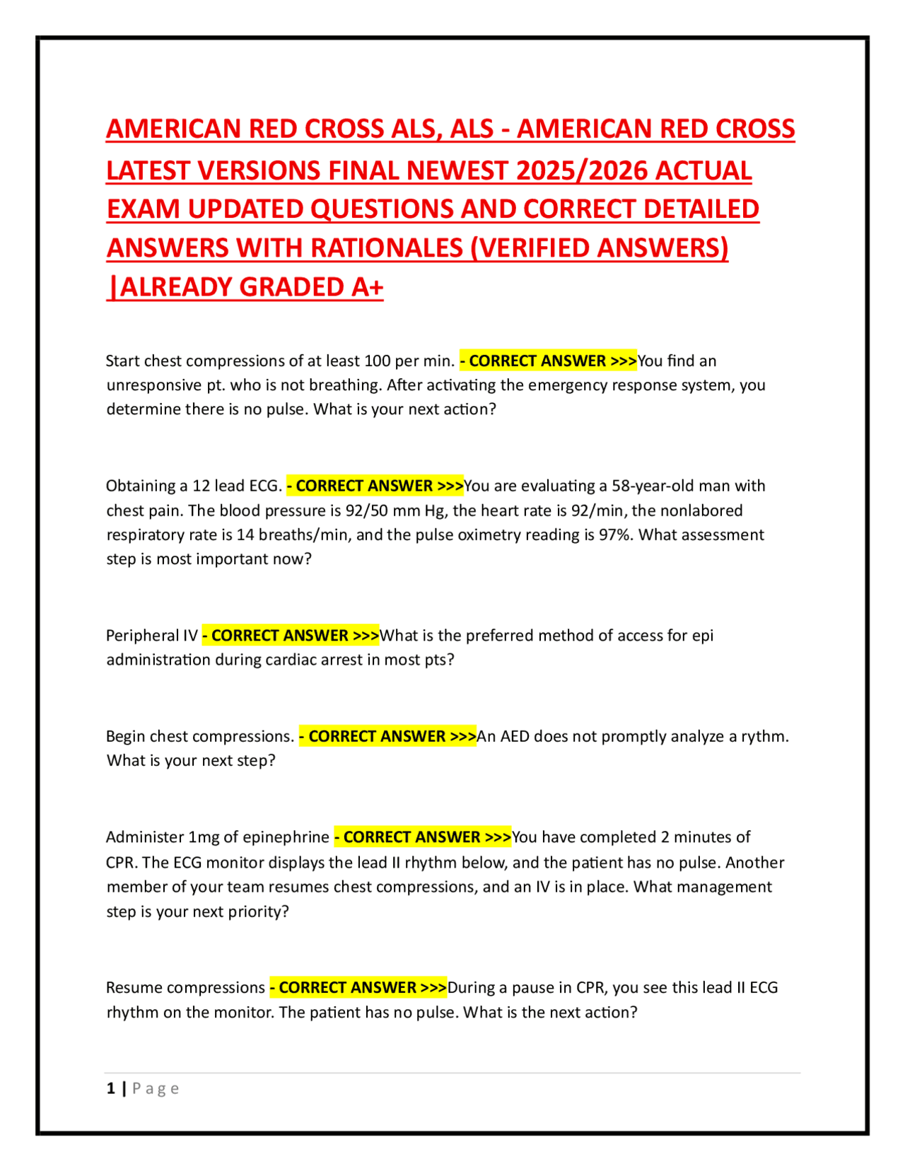AMERICAN RED CROSS ALS, ALS - AMERICAN RED CROSS LATEST VERSIONS FINAL ...