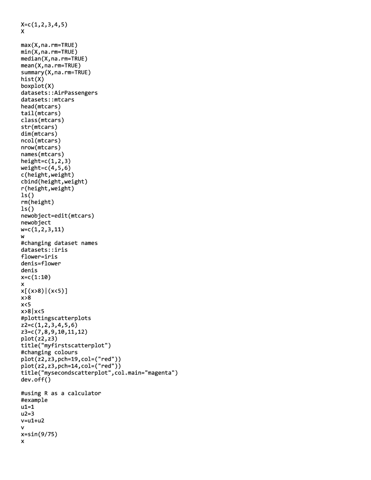 Introduction To R R Programming Lecture Notes Computer Science
