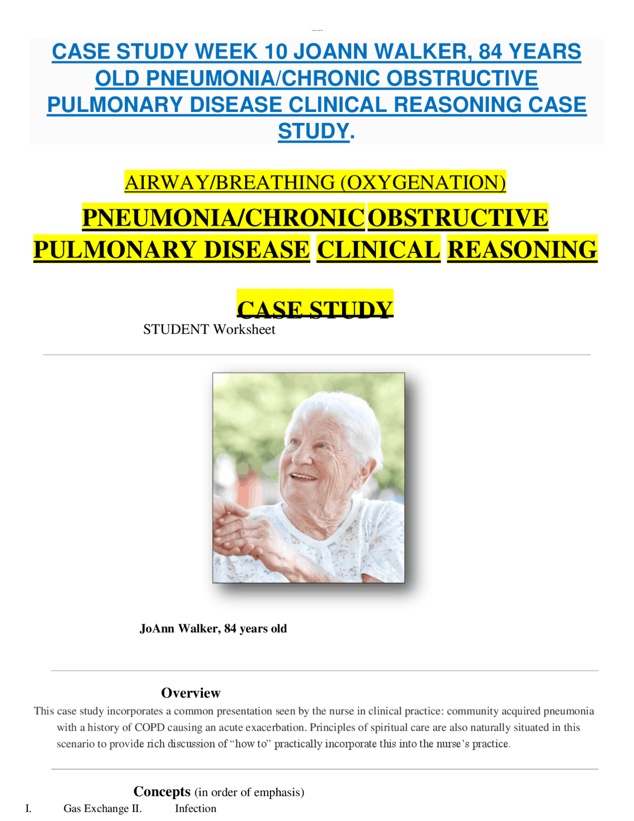 Pneumonia and COPD Exacerbation: A Clinical Reasoning Case Study ...