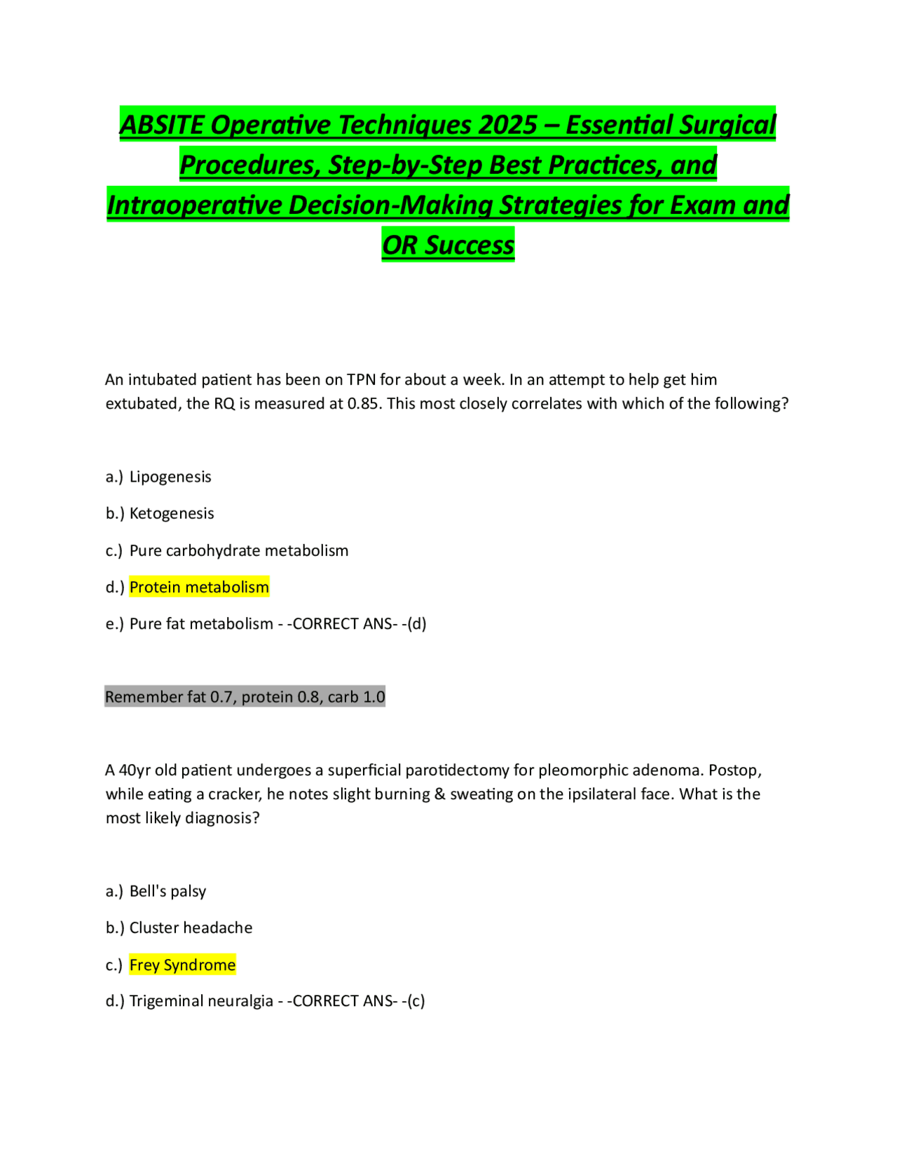 ABSITE Operative Techniques: Surgical Procedures & Exam Prep | Exams ...
