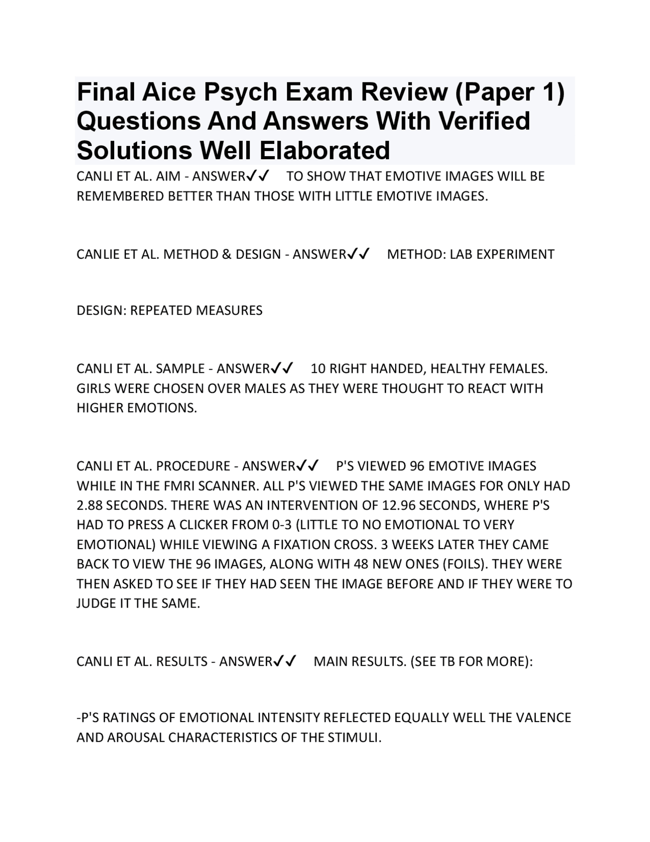 Psychology of Memory and Emotion: A Review of Classic Experiments ...