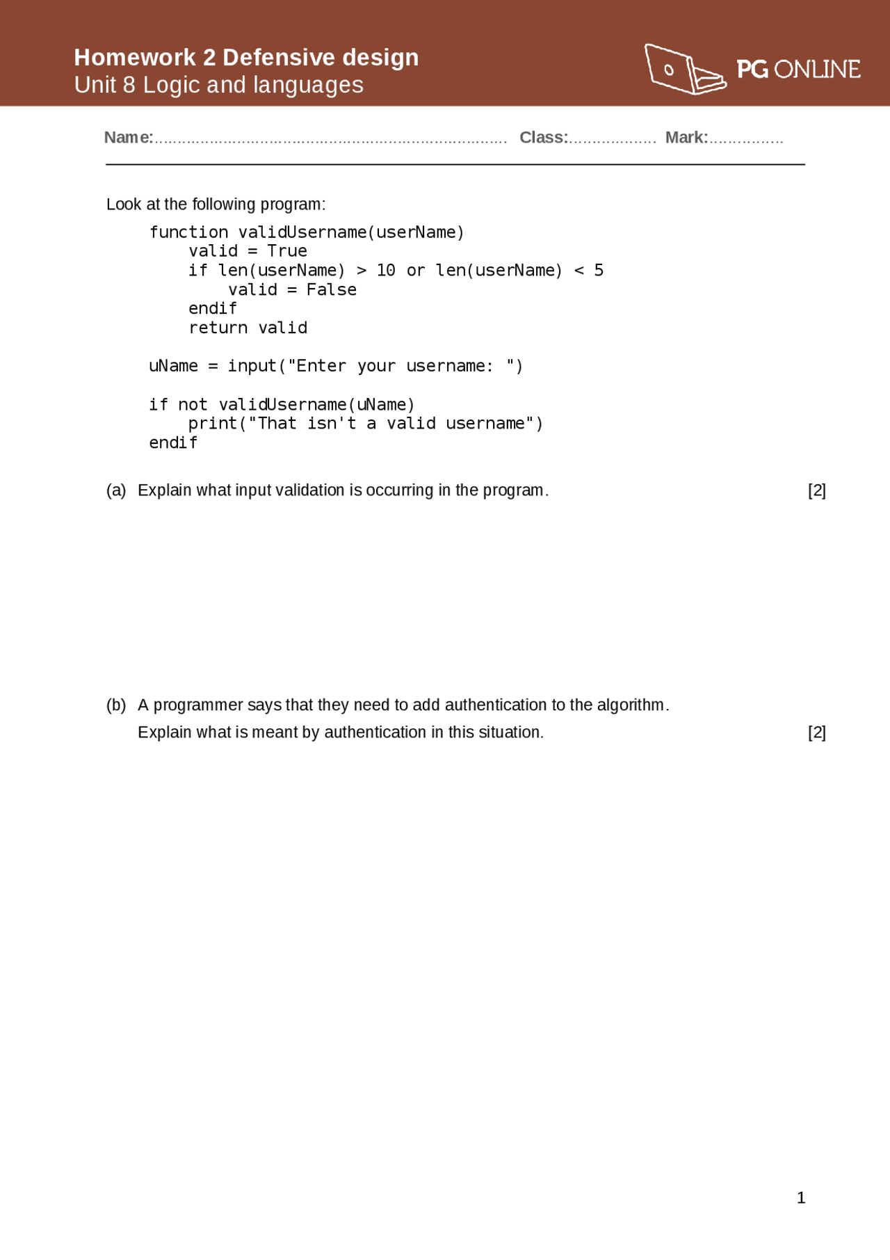 T2 Homework 2.docx: Logic and Languages - Defensive design | Quizzes ...