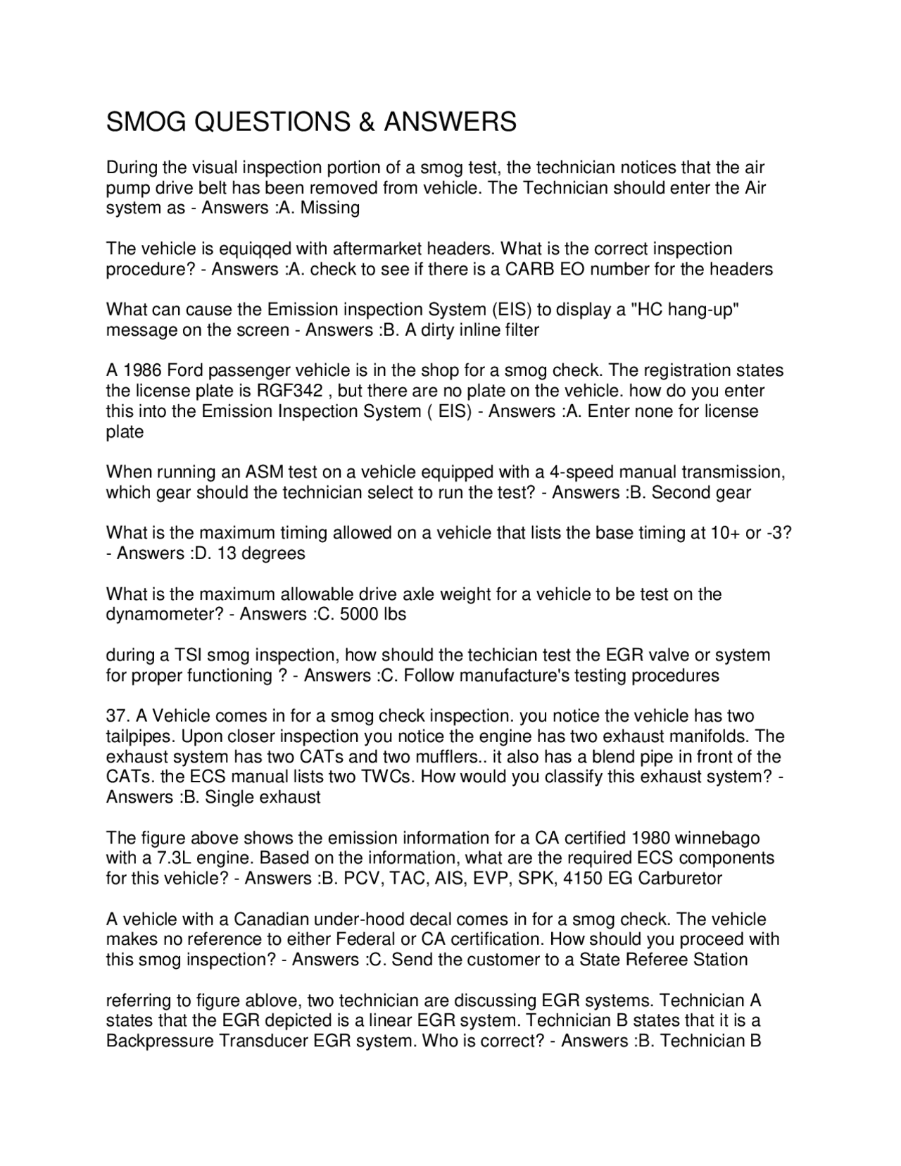 SMOG EXAM QUESTIONS & ANSWERS 2025 | Exams Social Sciences | Docsity