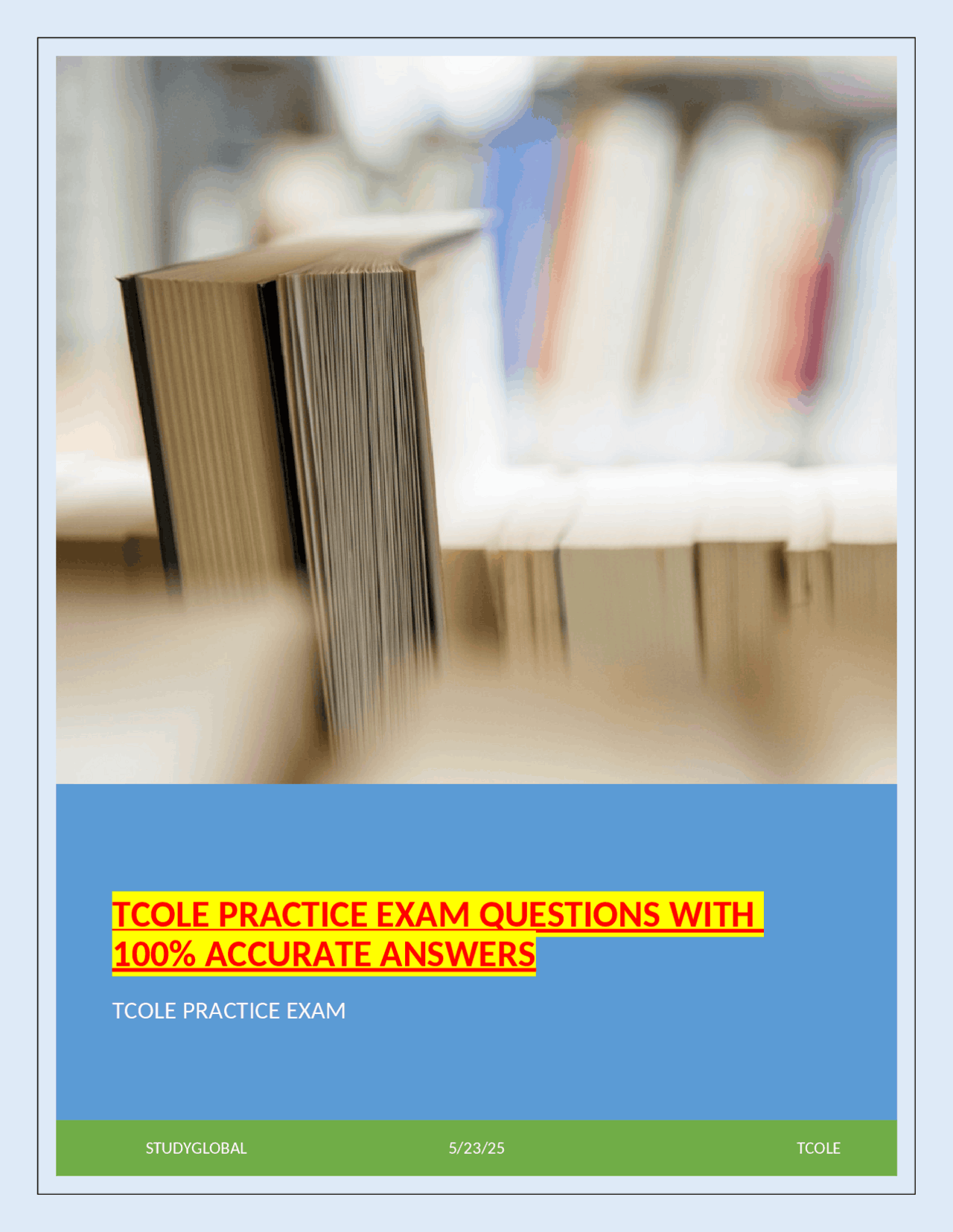 TCOLE Practice Exam Questions with 100% Accurate Answers – Complete ...