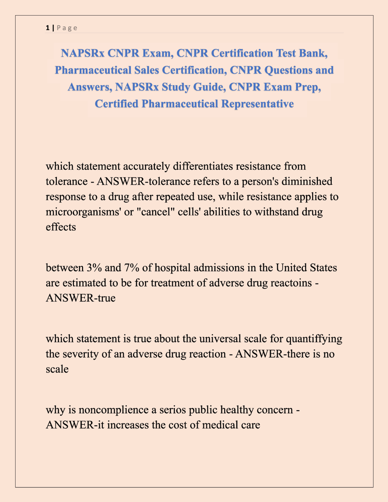 NAPSRX CNPR Exam (Revised 18th Edition) 2025- 2026 Questions with ...