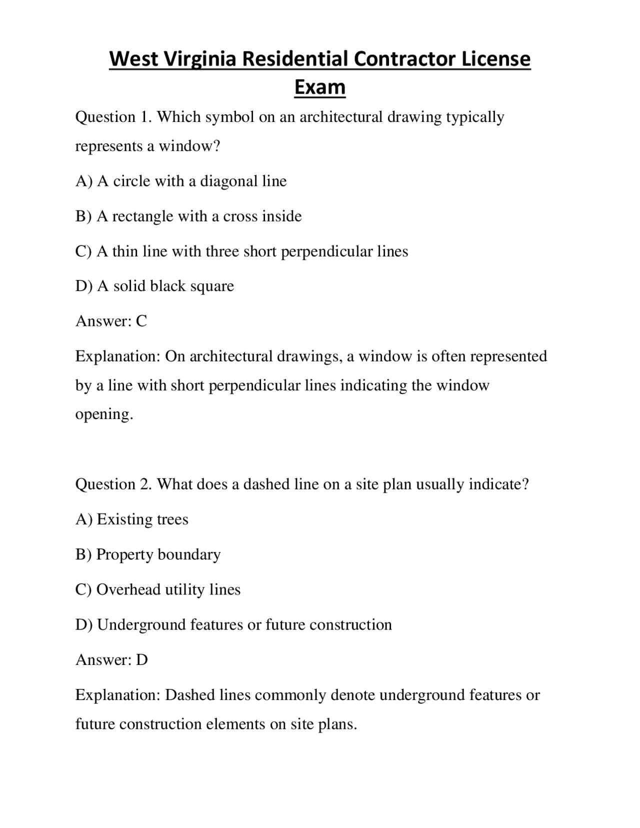 West Virginia Residential Contractor License Exam | Exams Technology ...
