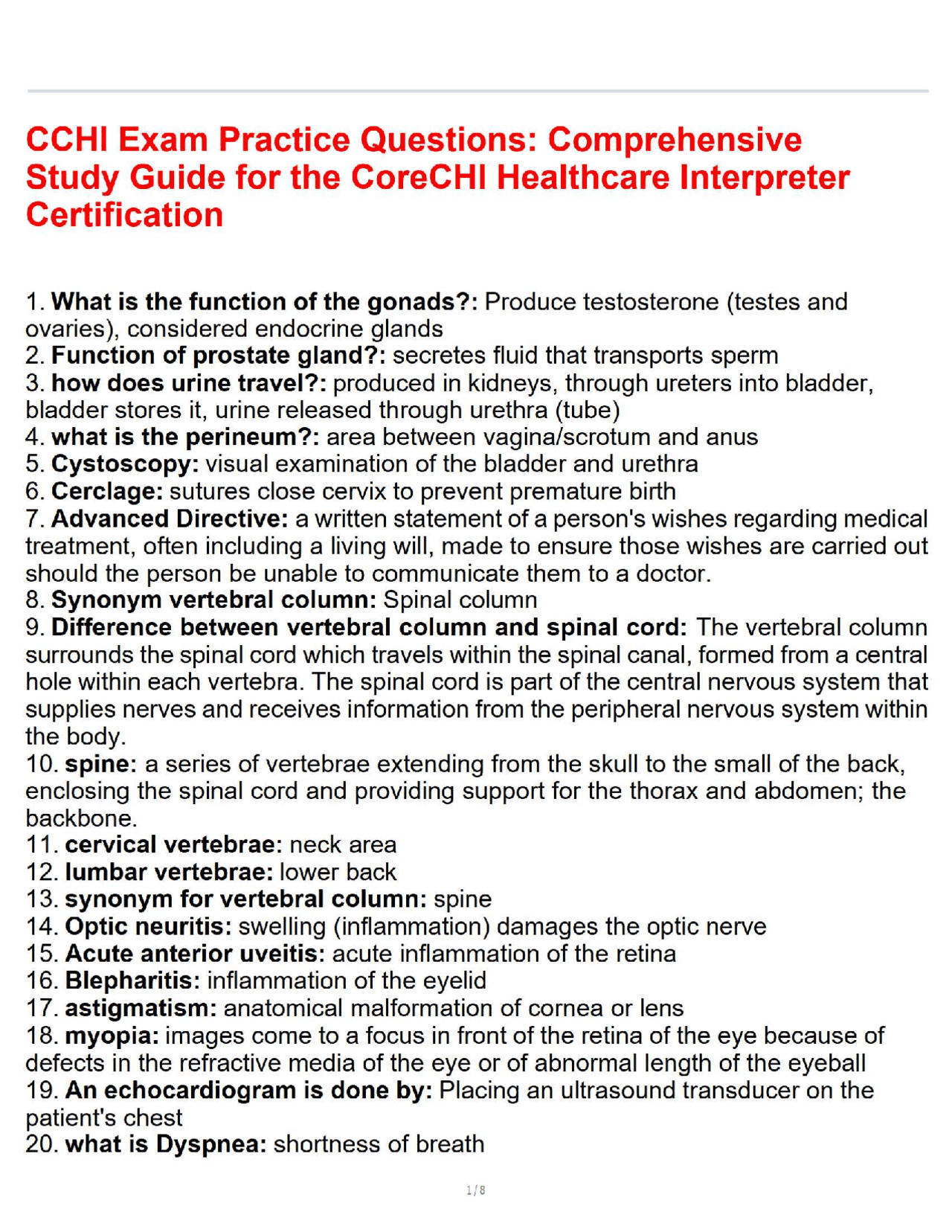 CCHI Exam Practice Questions: Comprehensive Study Guide for the CoreCHI ...